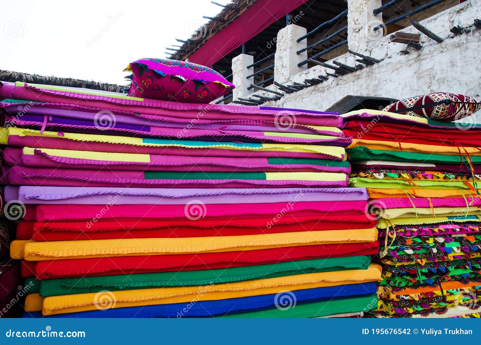 Arab traditional textiles stock photo. Image of pattern - 195676542