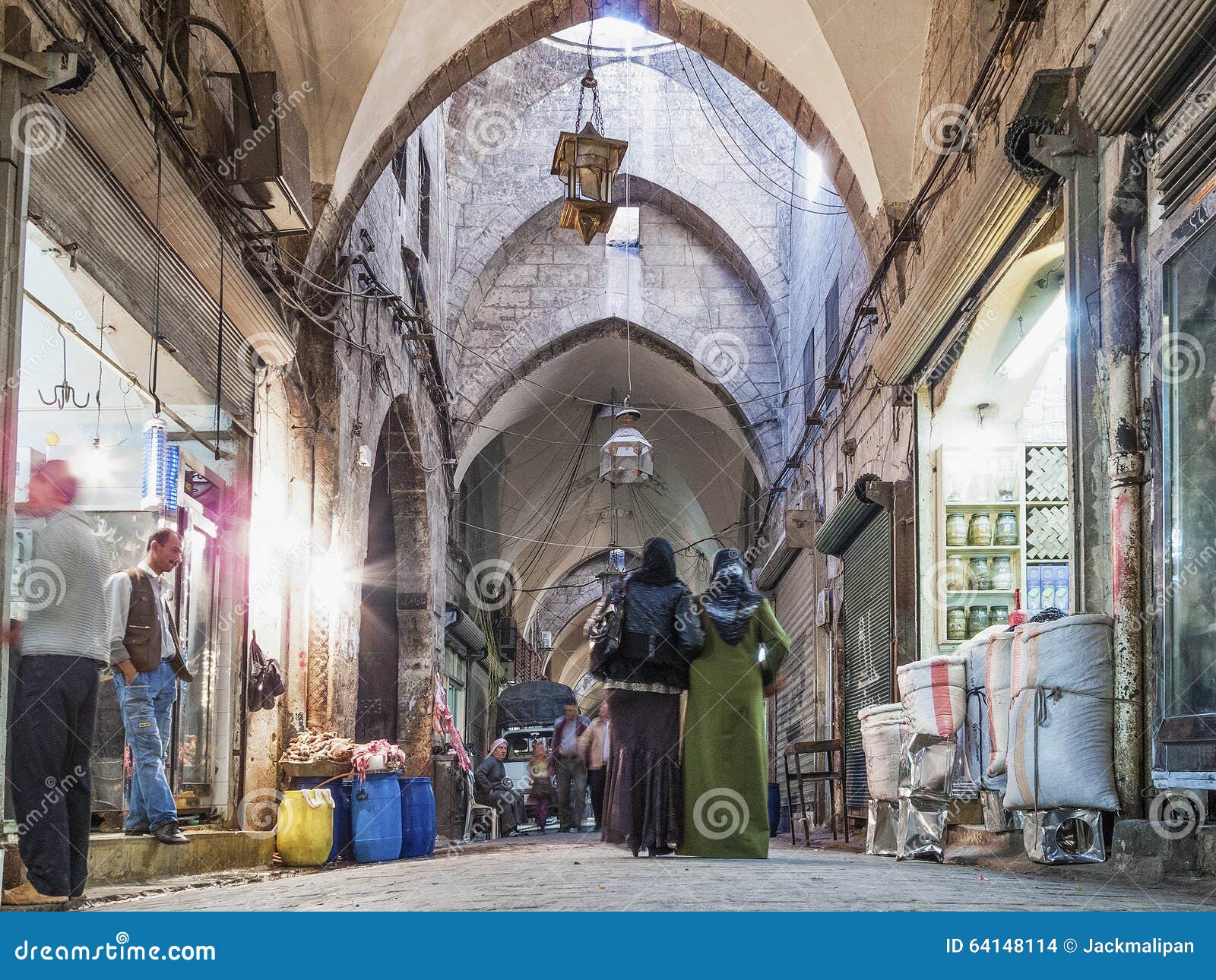Bazaar Souk Market Interior in Central Aleppo Syria Editorial Stock ...
