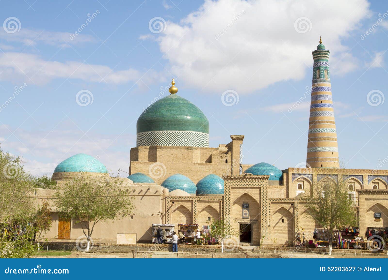 Bazaar at the Walls of the Architectural Ensemble of Islam Khoja Stock ...