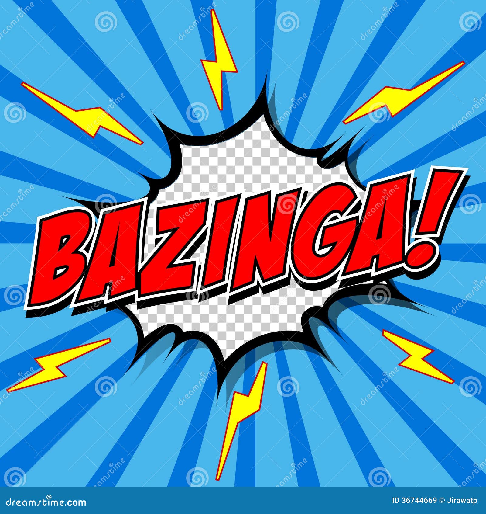 Bazinga stock vector. Illustration of crackle, hero, icon - 36744669