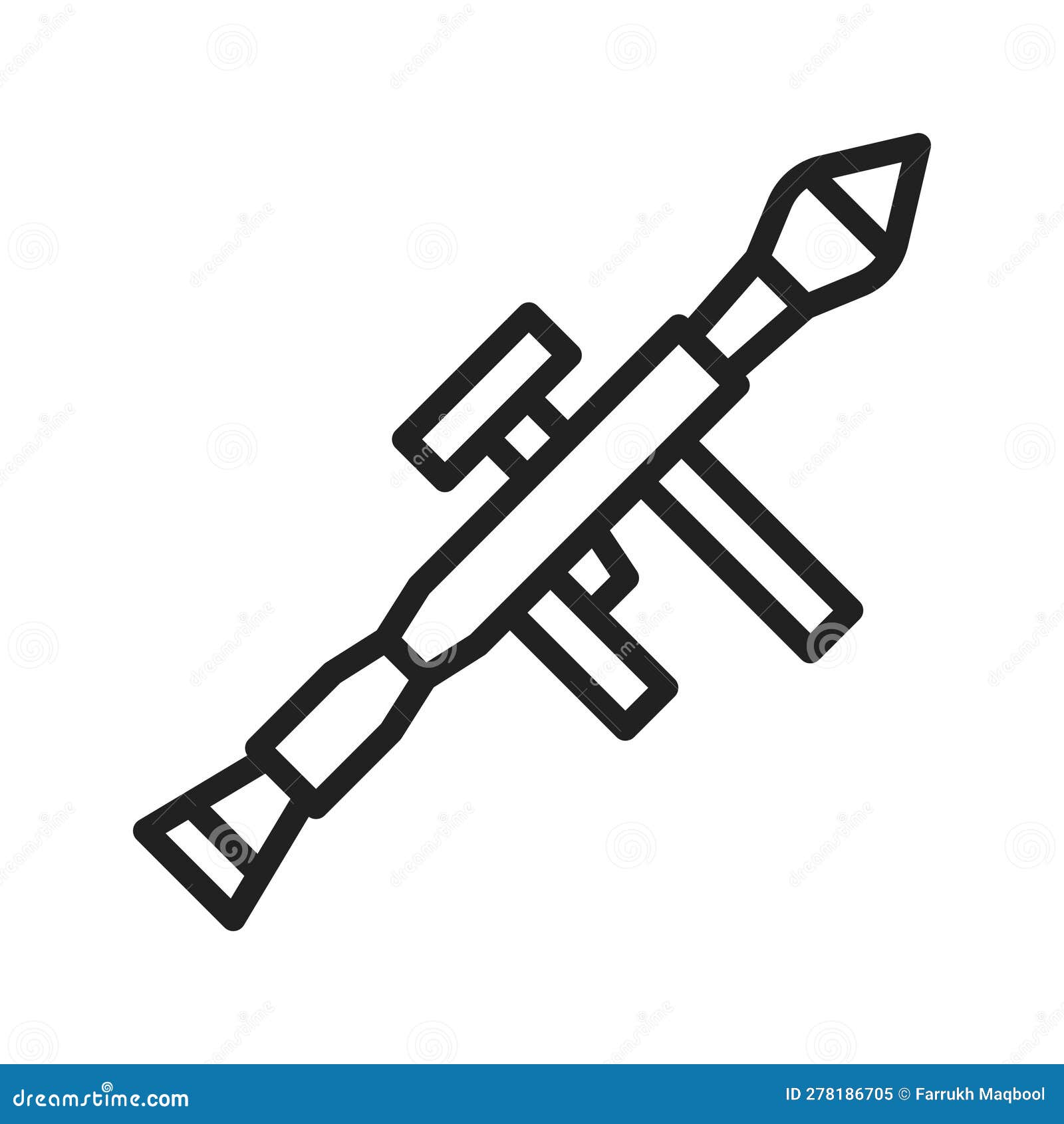 Bazooka Icon Vector Sign And Symbol Isolated On White Background ...