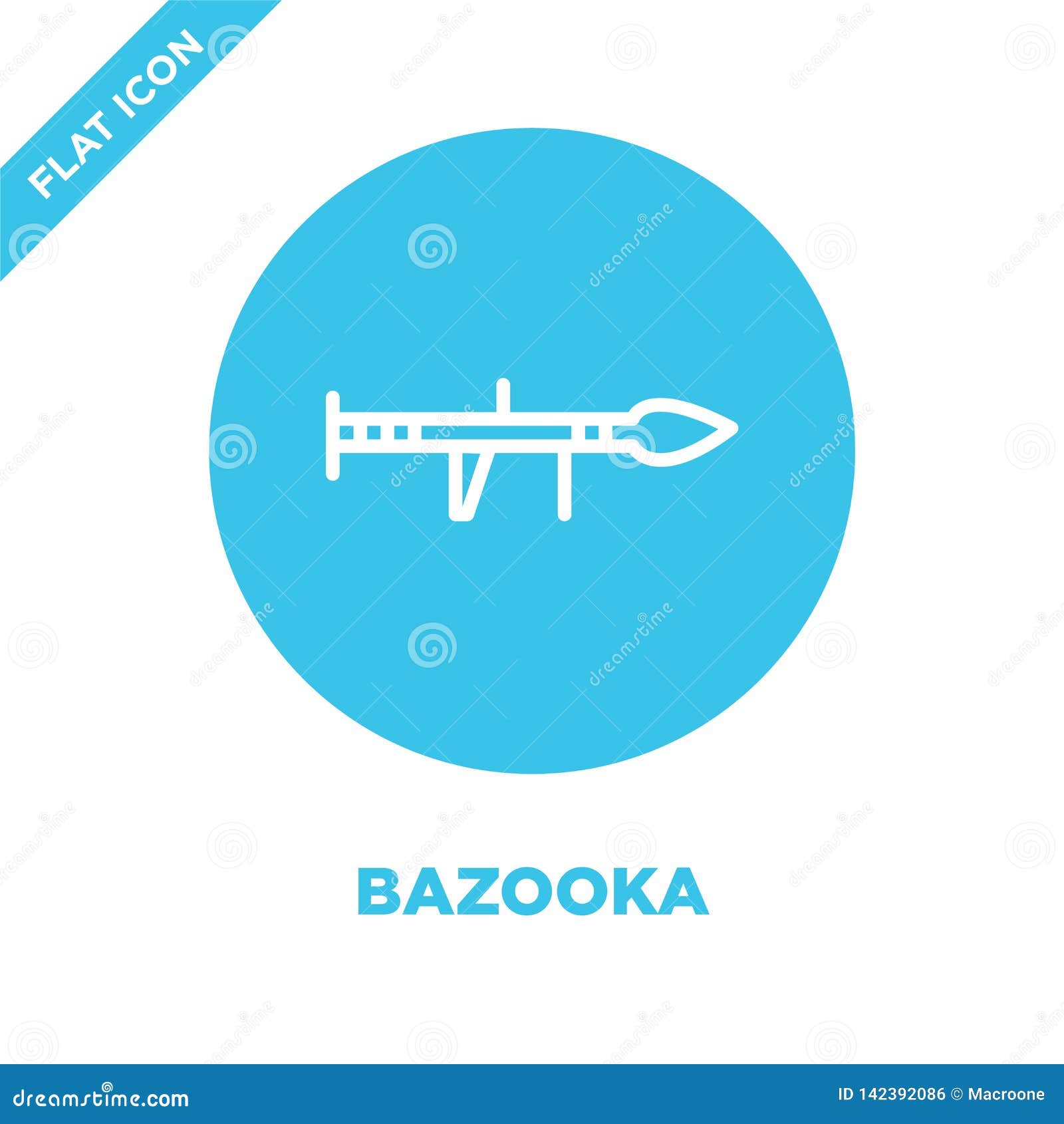 Bazooka Thin Line Icon. Rocket Launcher Vector Illustration Isolated On ...