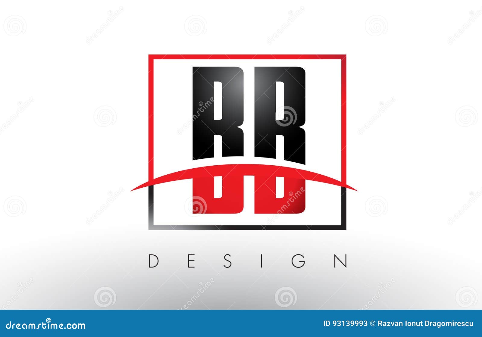 BB B B Logo Letters with Red and Black Colors and Swoosh. Stock Vector ...