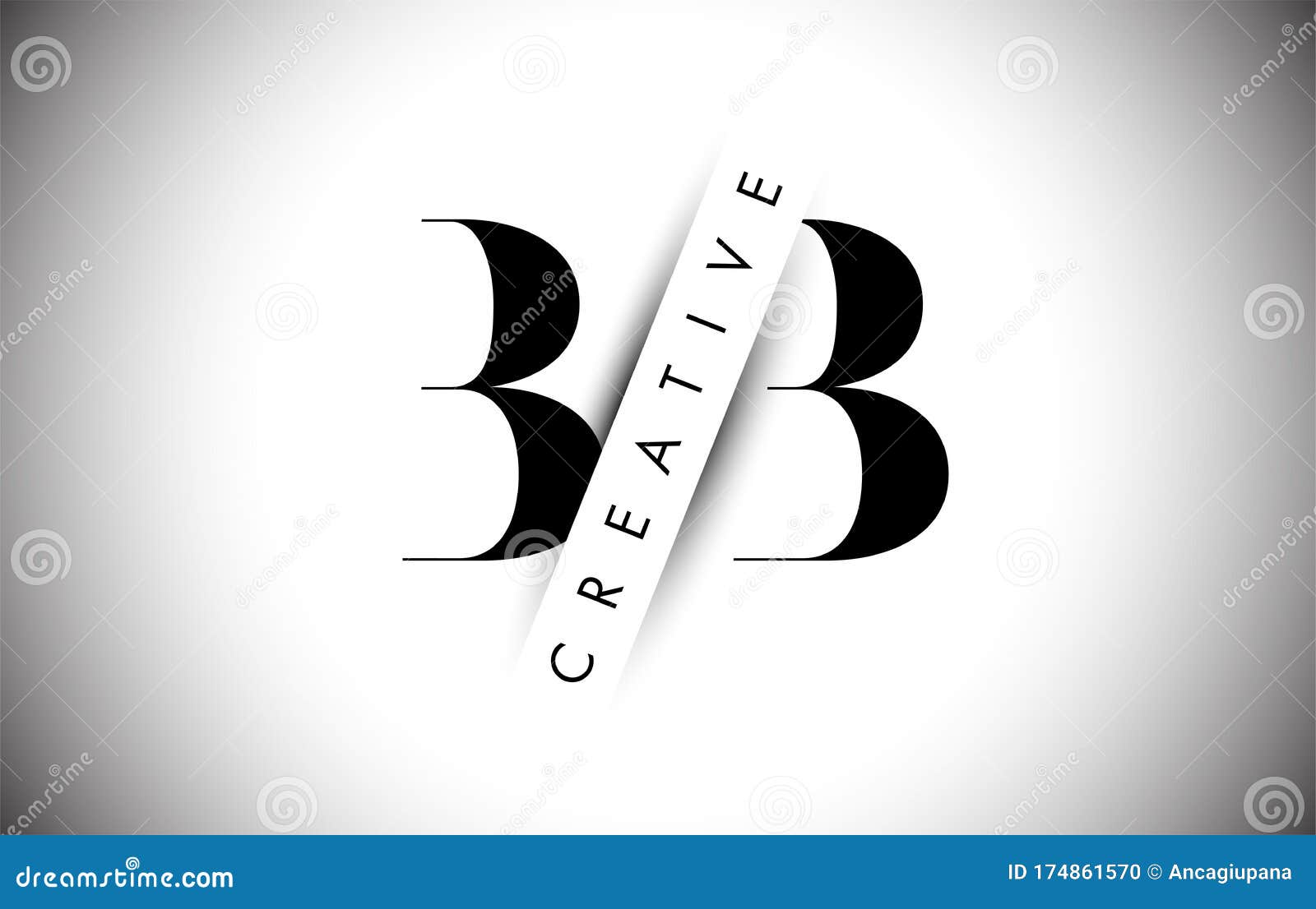 BB B Letter Logo with Creative Shadow Cut and Overlayered Text Design ...
