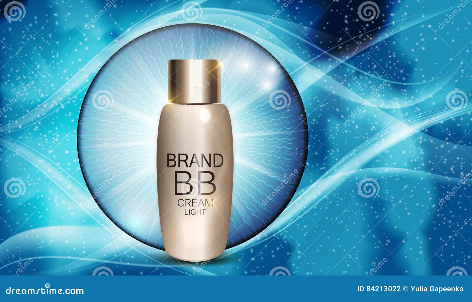 BB Cream Bottle Template for Ads or Magazine Background. Stock Vector ...