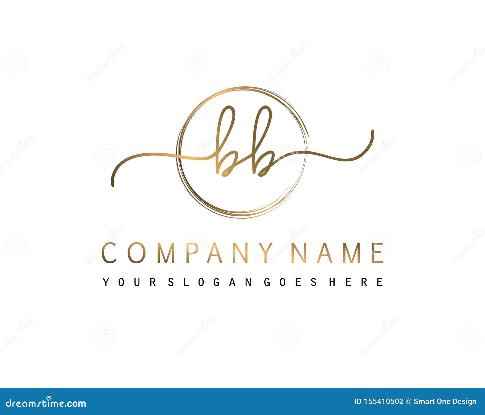 BB Initial Handwriting Logo Circle Template Vector Stock Vector ...