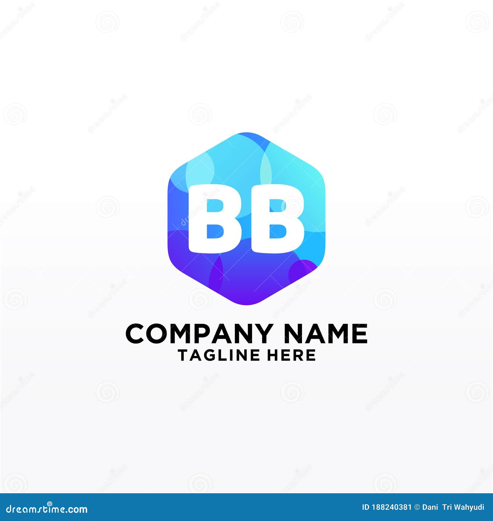 BB Initial Logo with Colorful Circle Template Vector Stock Vector ...