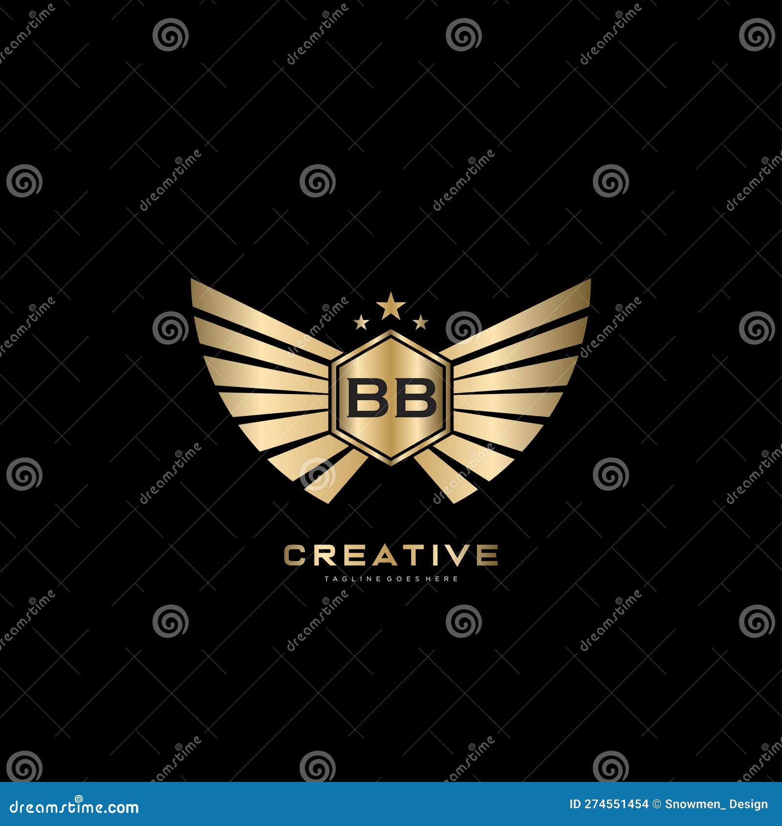 BB Letter Initial with Royal Luxury Logo Template Stock Vector ...