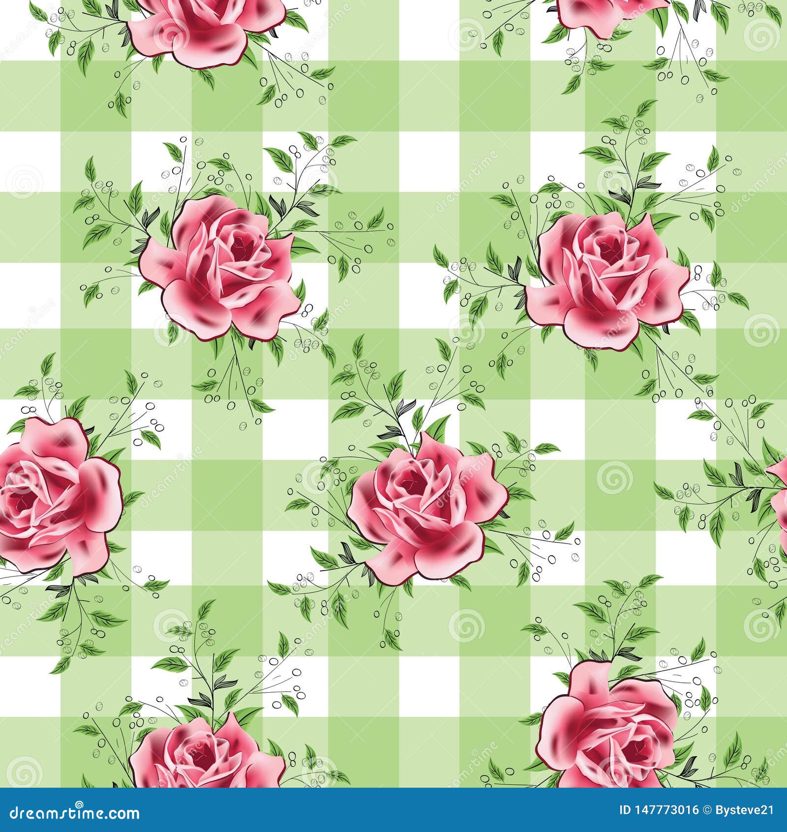 Seamless Flower Leaves Pattern Small Leaf Design Stock Vector ...