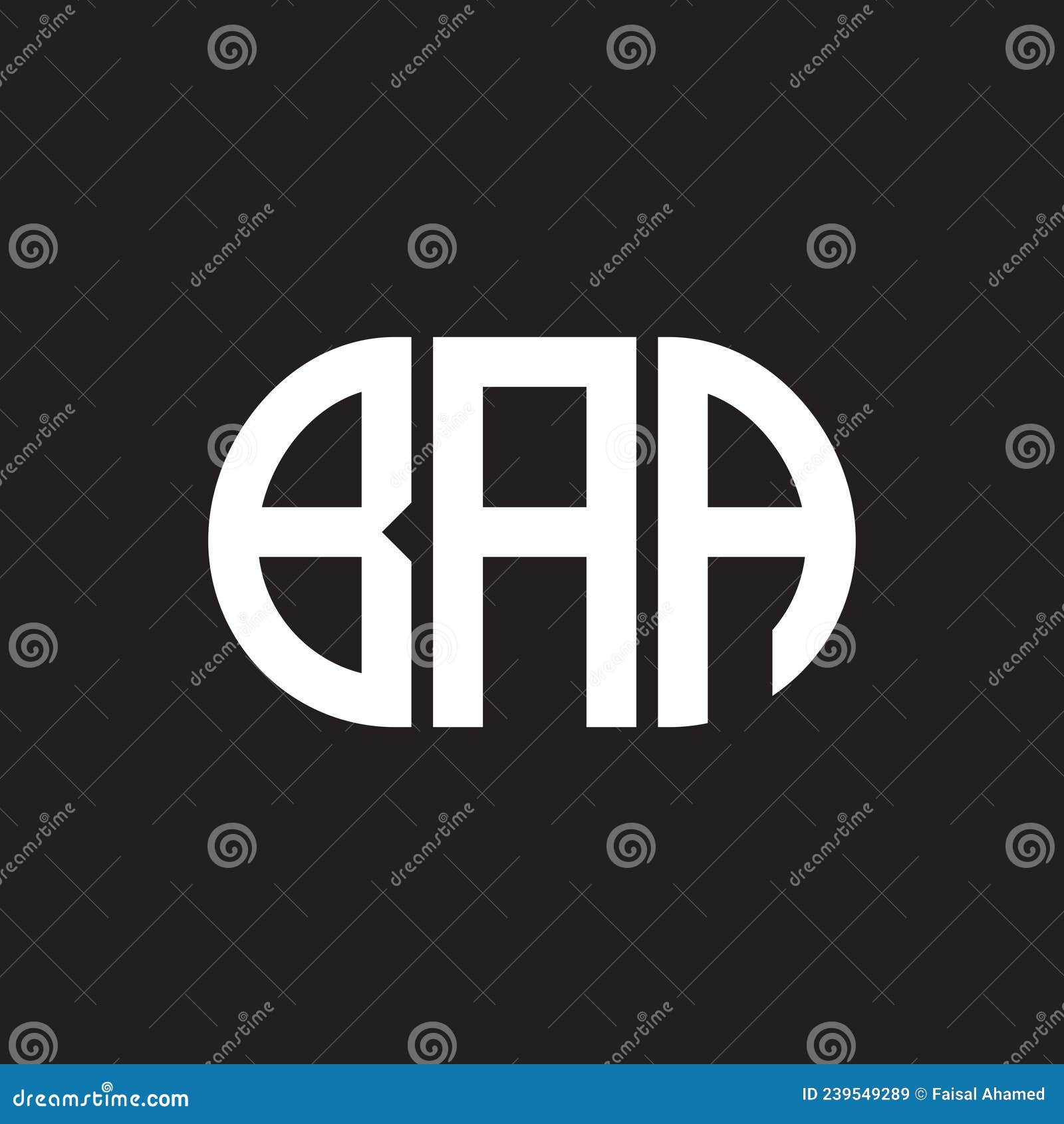 BBA Letter Logo Design on Black Background. BBA Stock Vector ...