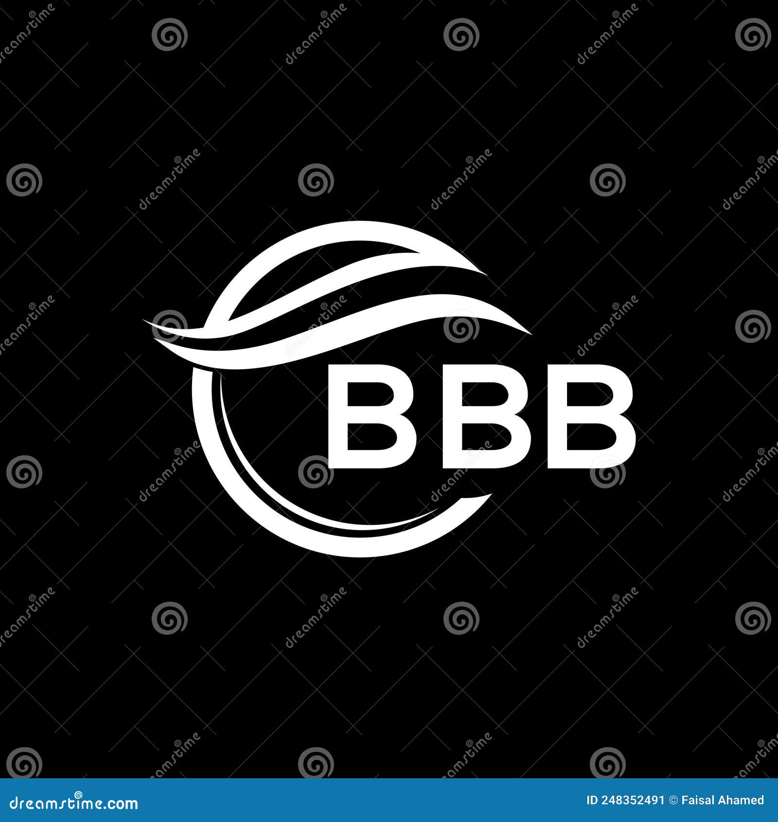 BBB Letter Logo Design on Black Background. BBB Creative Circle Letter ...