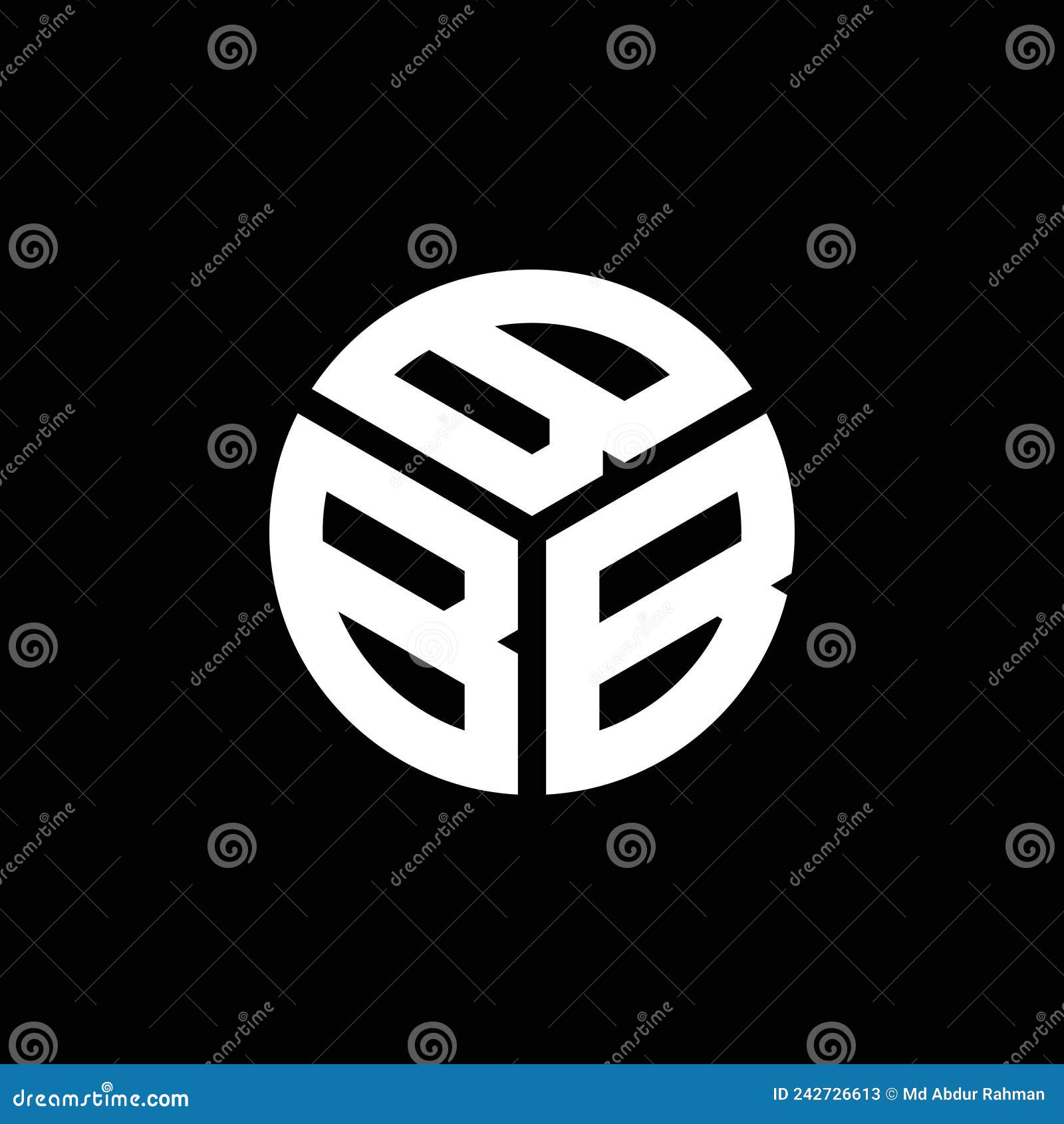 BBB Letter Logo Design on Black Background. BBB Creative Initials ...