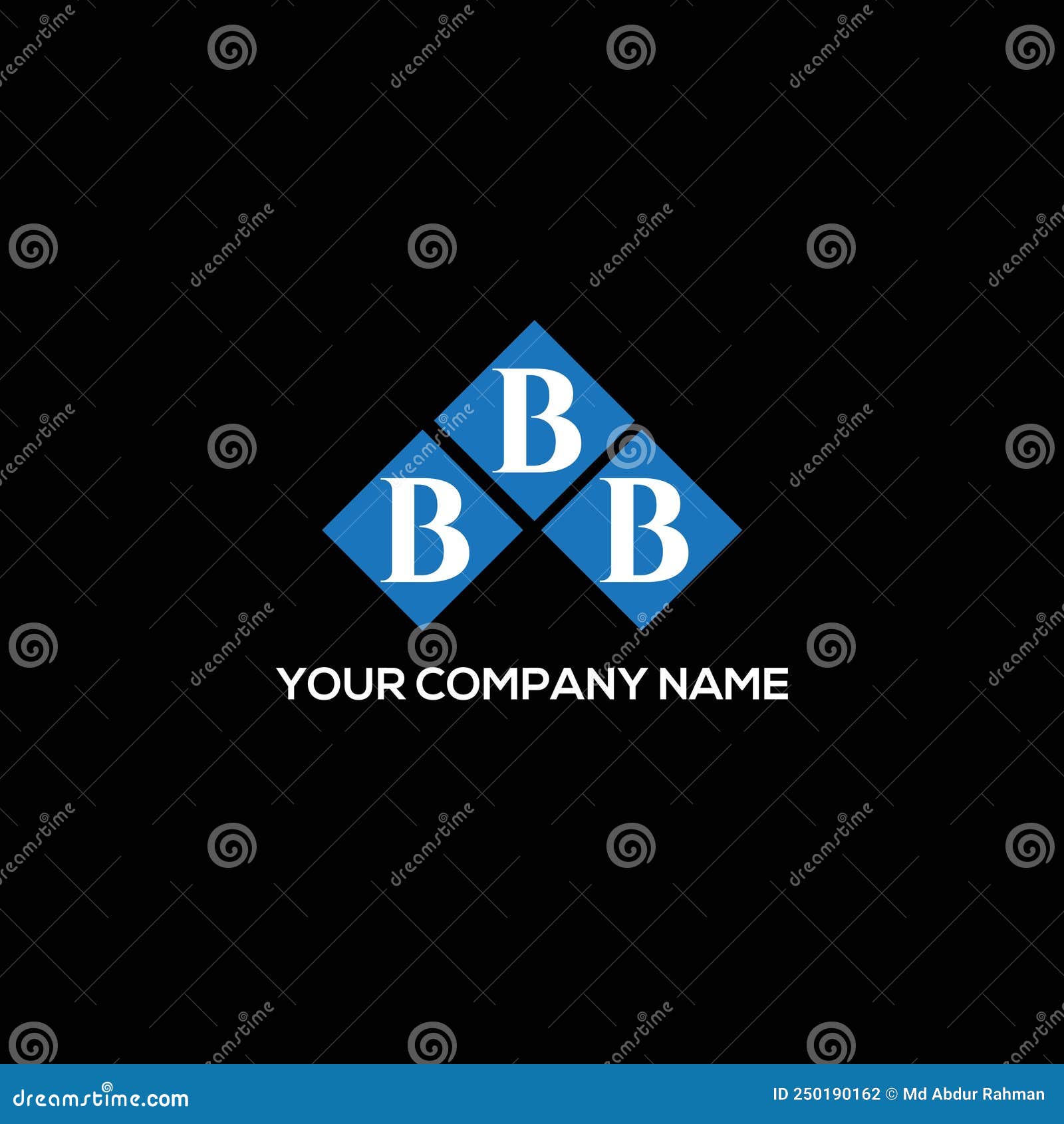 BBB Letter Logo Design on BLACK Background. BBB Creative Initials ...