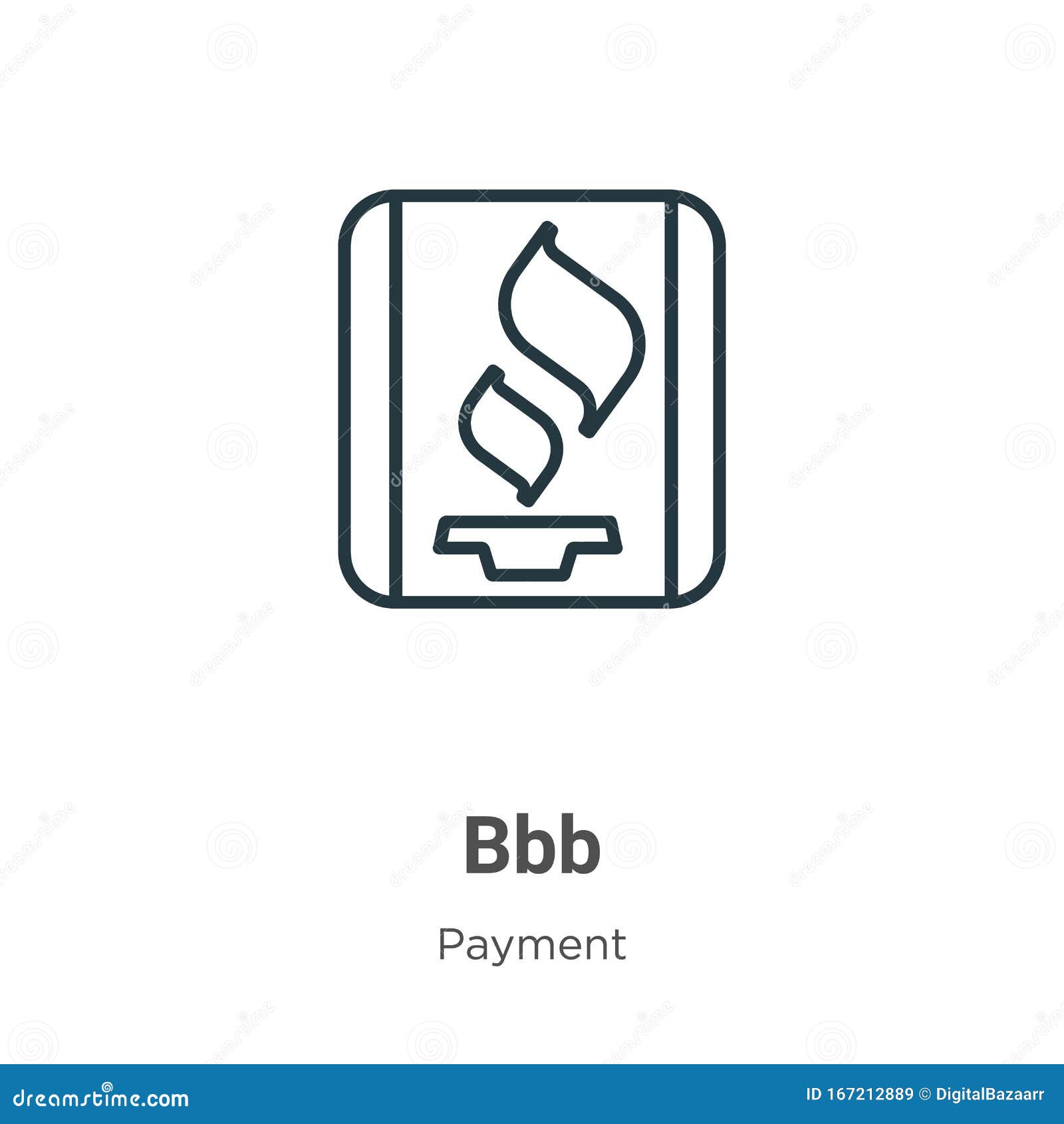 Bbb Outline Vector Icon. Thin Line Black Bbb Icon, Flat Vector Simple ...