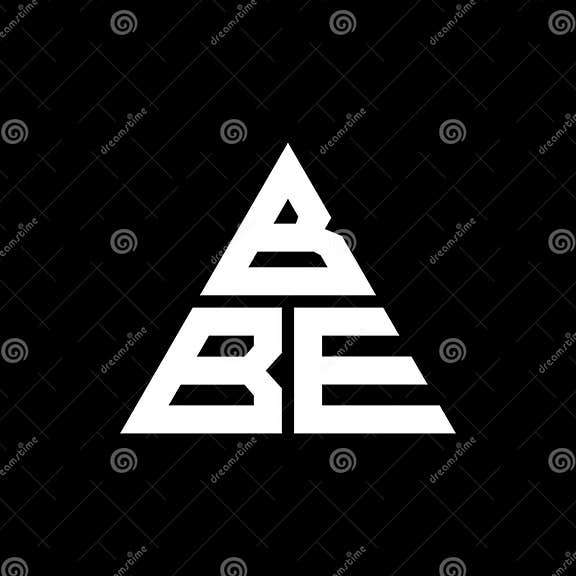 BBE Triangle Letter Logo Design with Triangle Shape. BBE Triangle Logo ...
