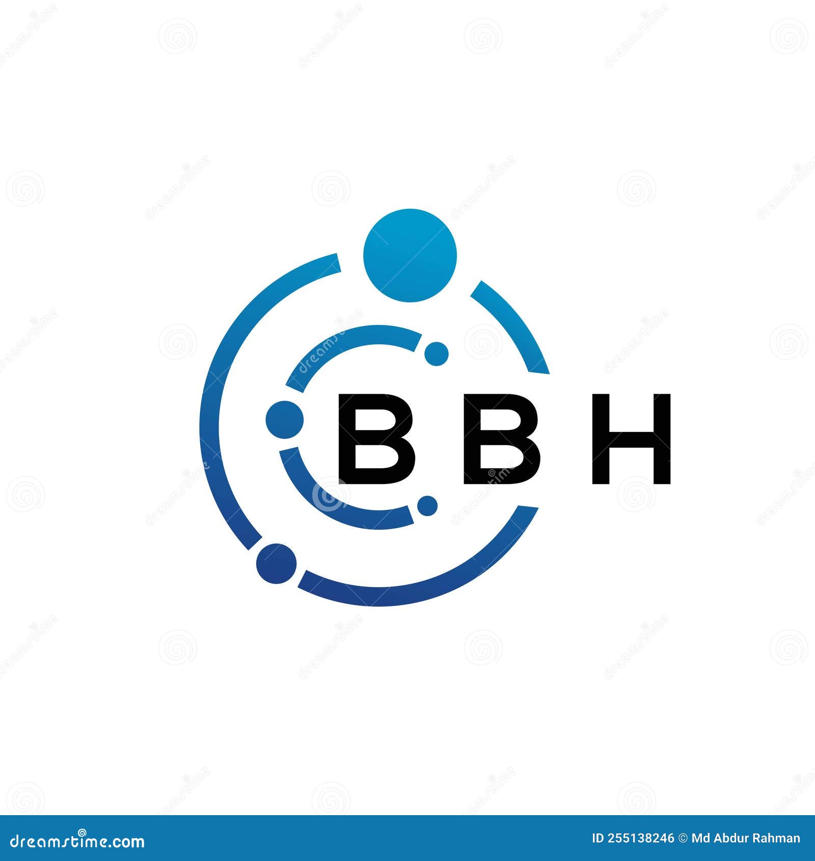 BBH Letter Logo Design on Black Background. BBH Creative Initials ...
