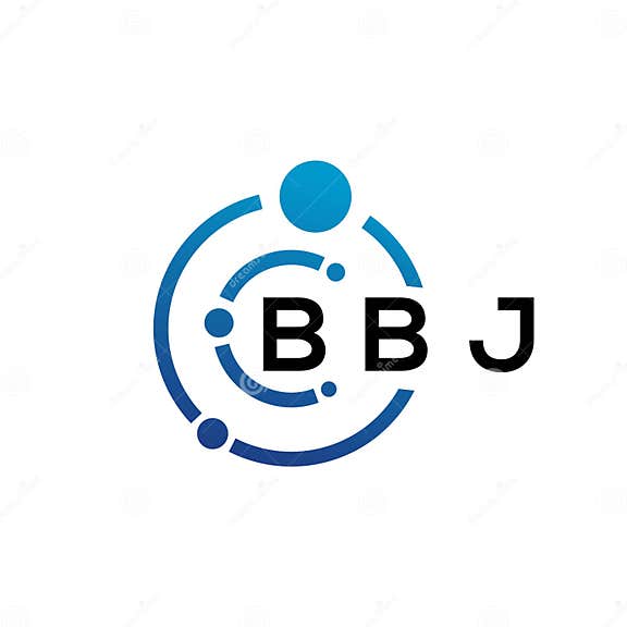 BBJ Letter Logo Design on Black Background. BBJ Creative Initials ...