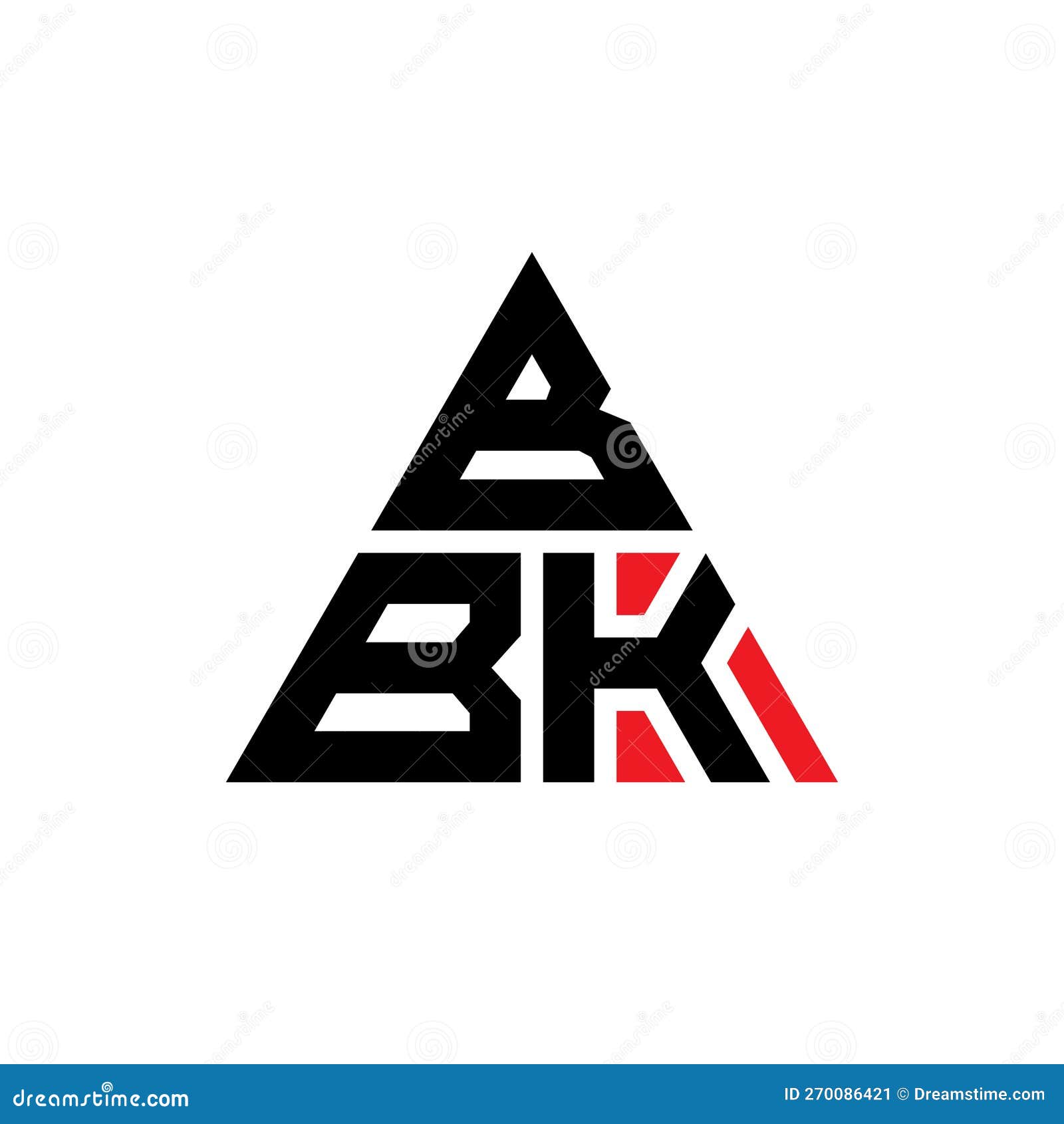 BBK Triangle Letter Logo Design with Triangle Shape. BBK Triangle Logo ...