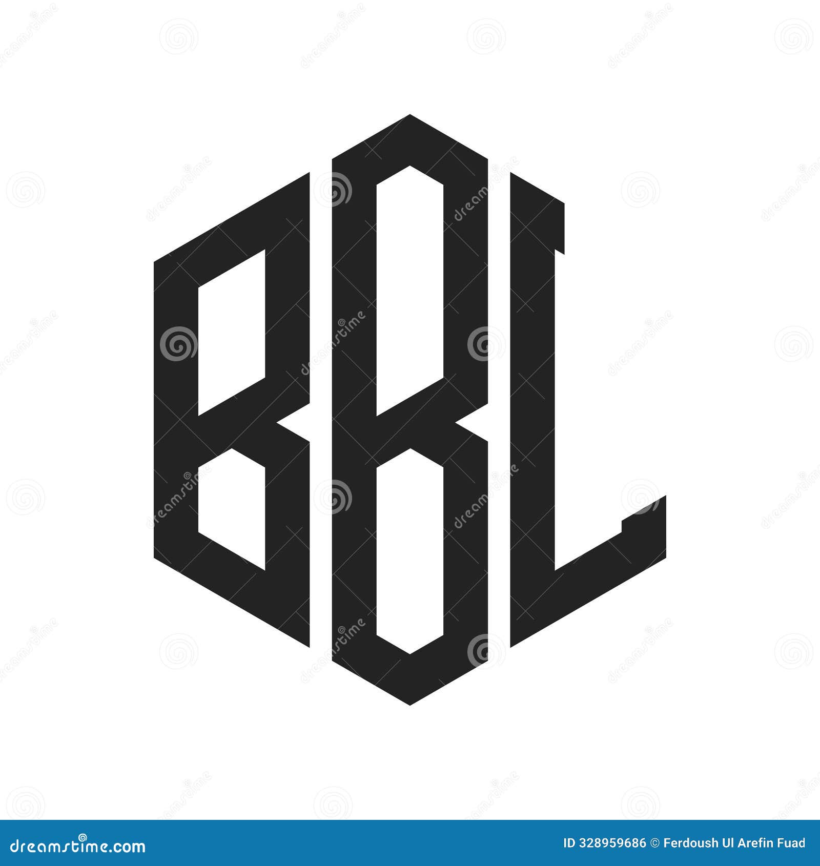 BBL Logo Design. Initial Letter BBL Monogram Logo Using Hexagon Shape ...