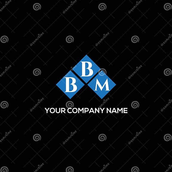 BBM Letter Logo Design on BLACK Background. BBM Creative Initials ...