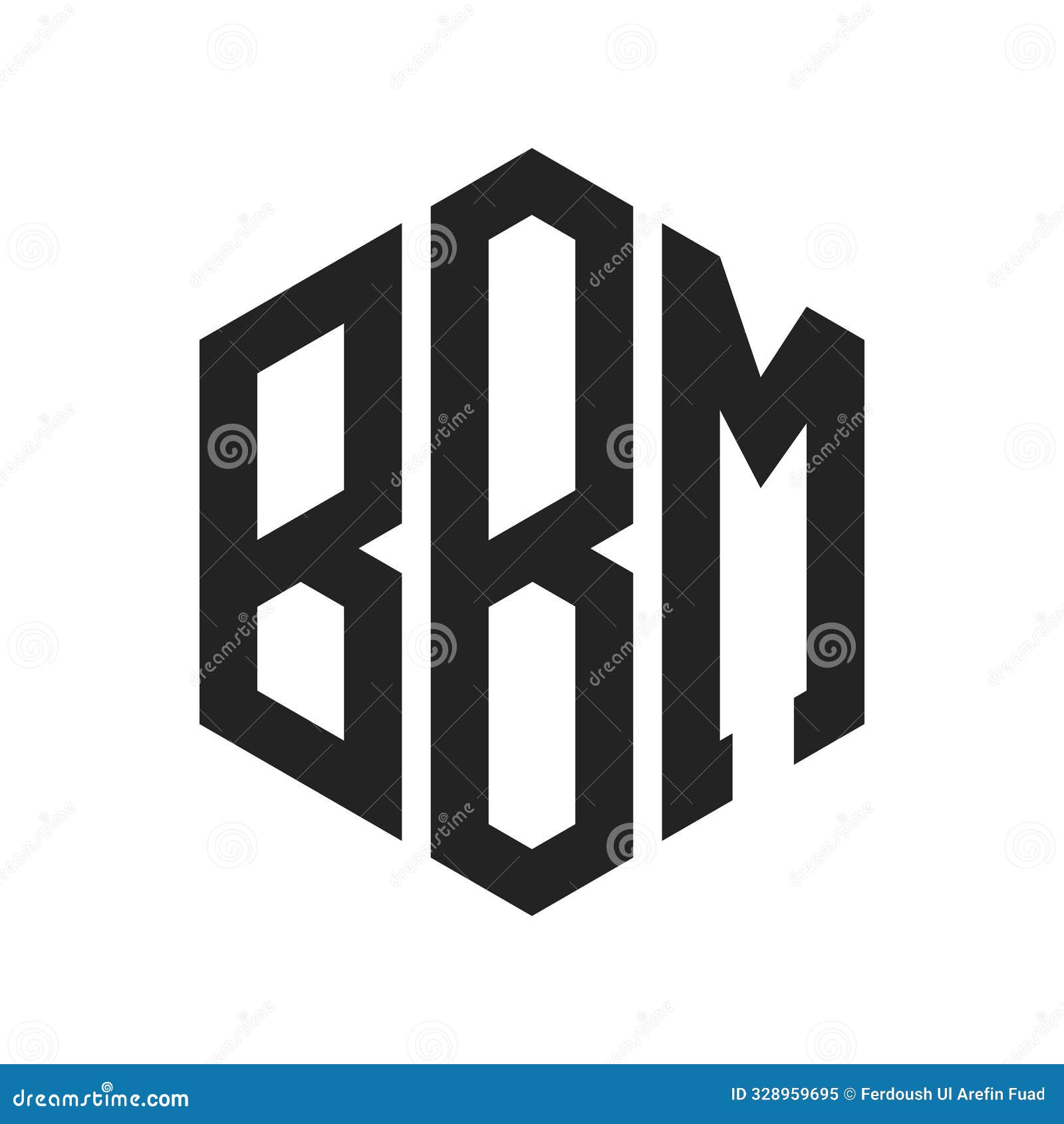 BBM Logo Design. Initial Letter BBM Monogram Logo Using Hexagon Shape ...