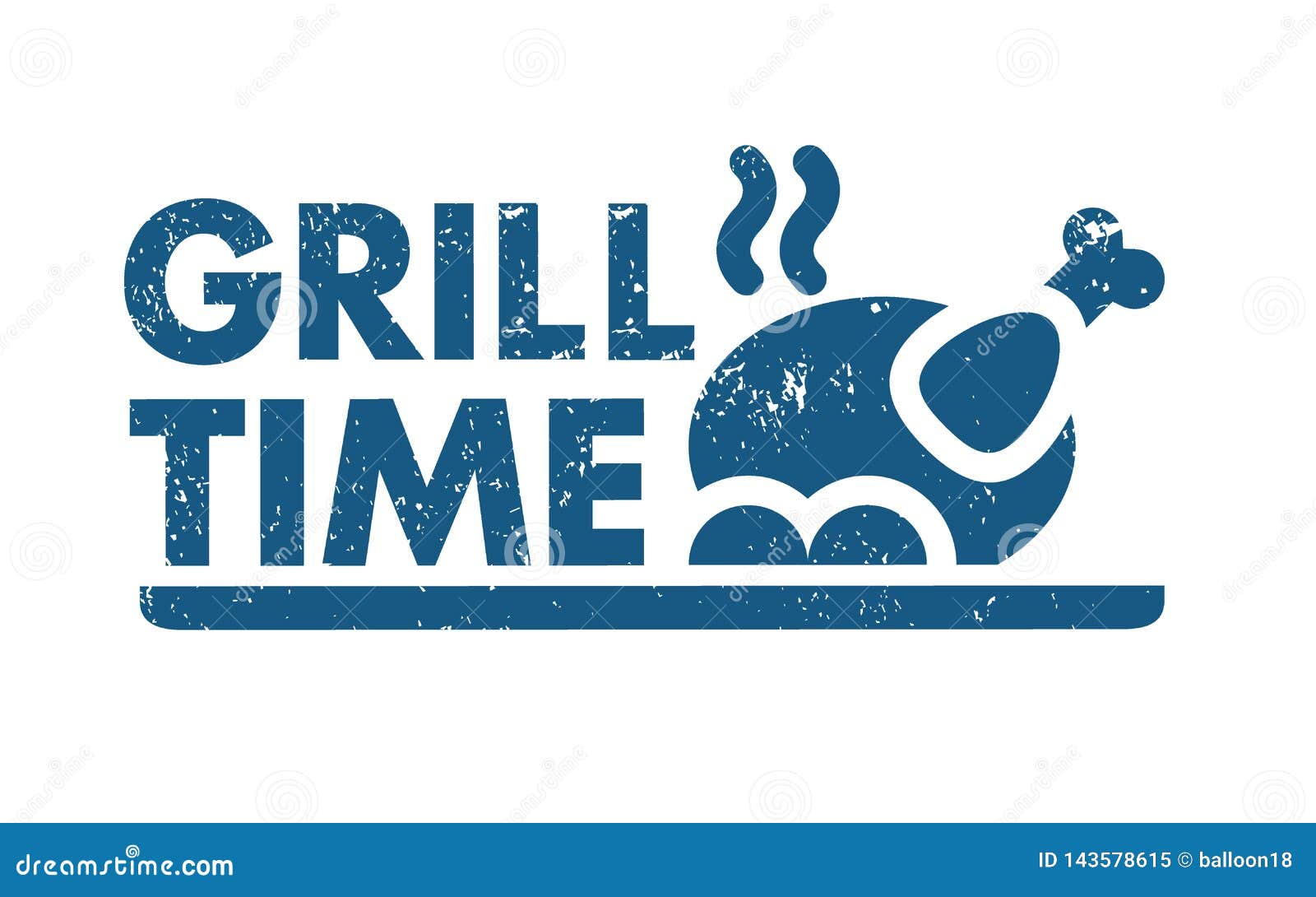 BBQ grill time stock vector. Illustration of label, fast - 143578615