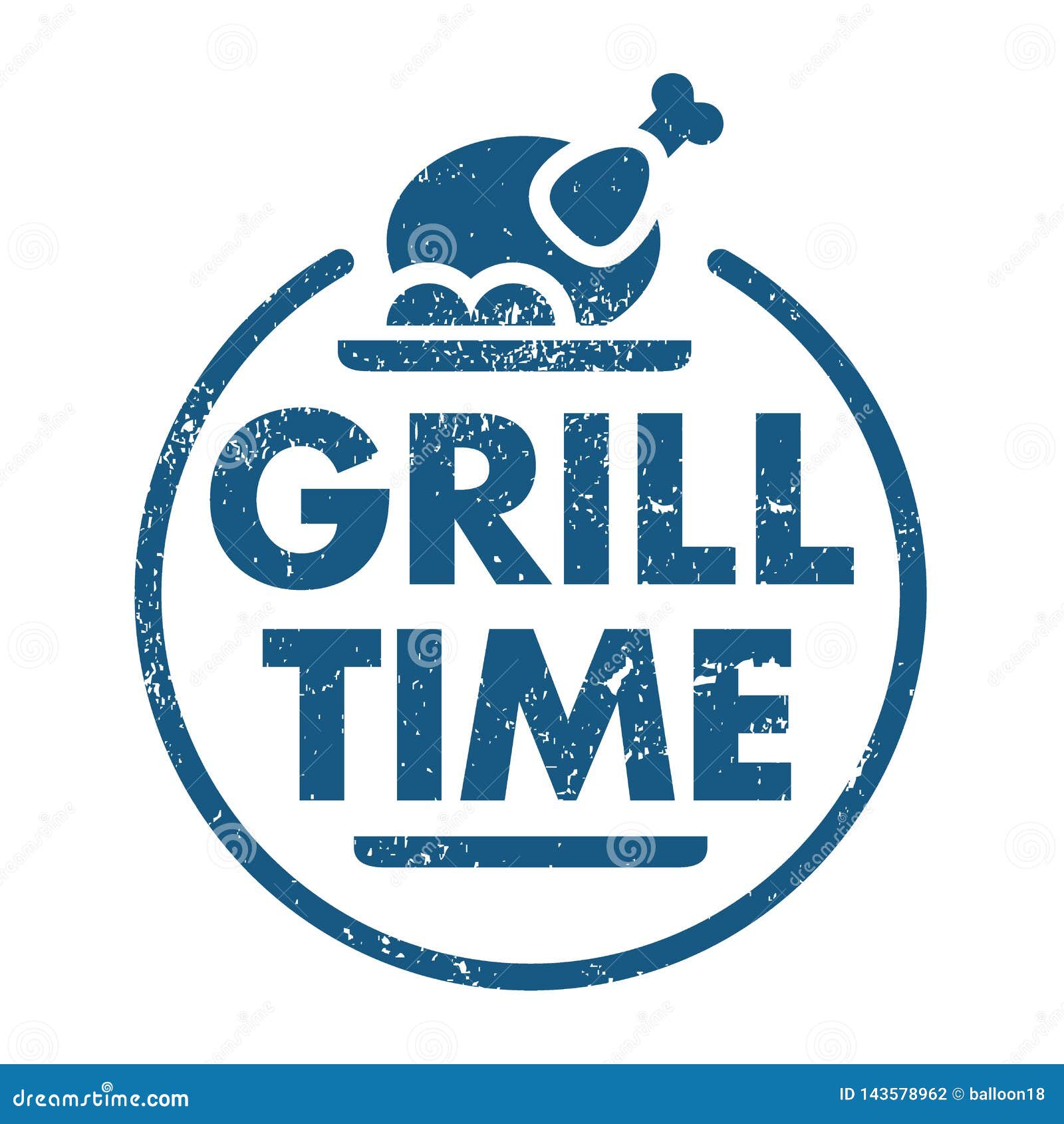 BBQ grill time stock vector. Illustration of fast, imprint - 143578962