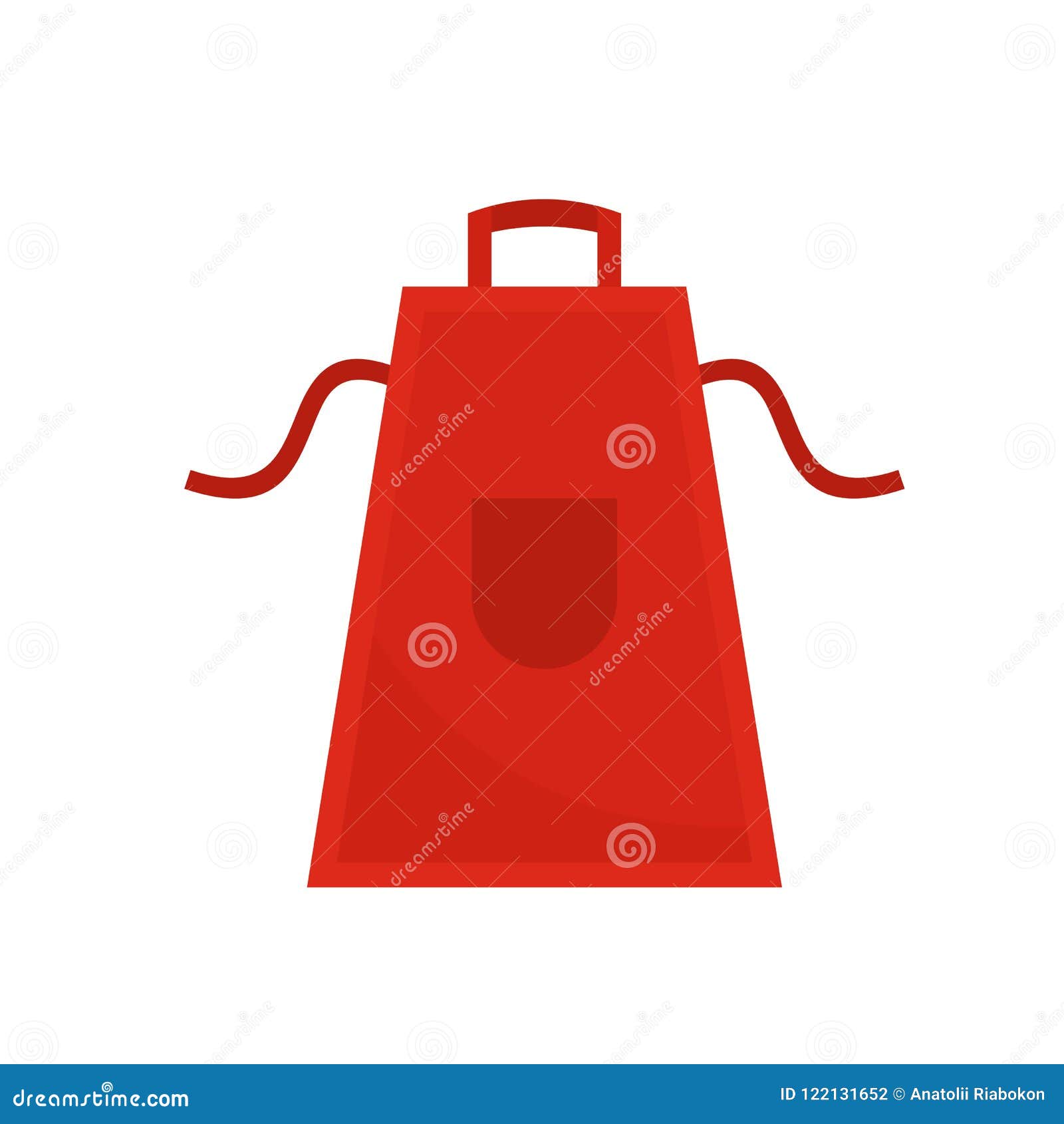 Bbq apron icon, flat style stock vector. Illustration of food - 122131652