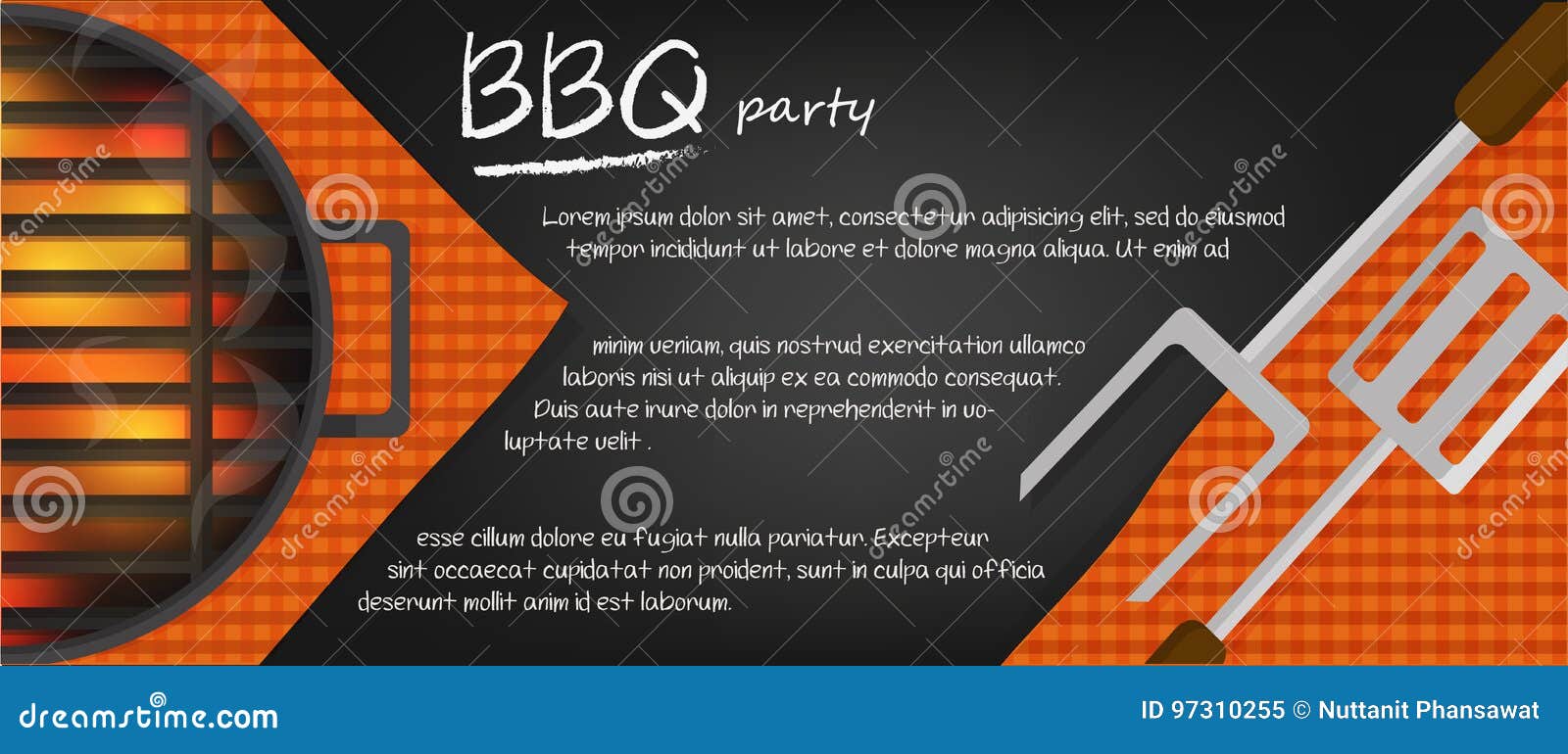 BBQ background or banners stock vector. Illustration of design - 97310255