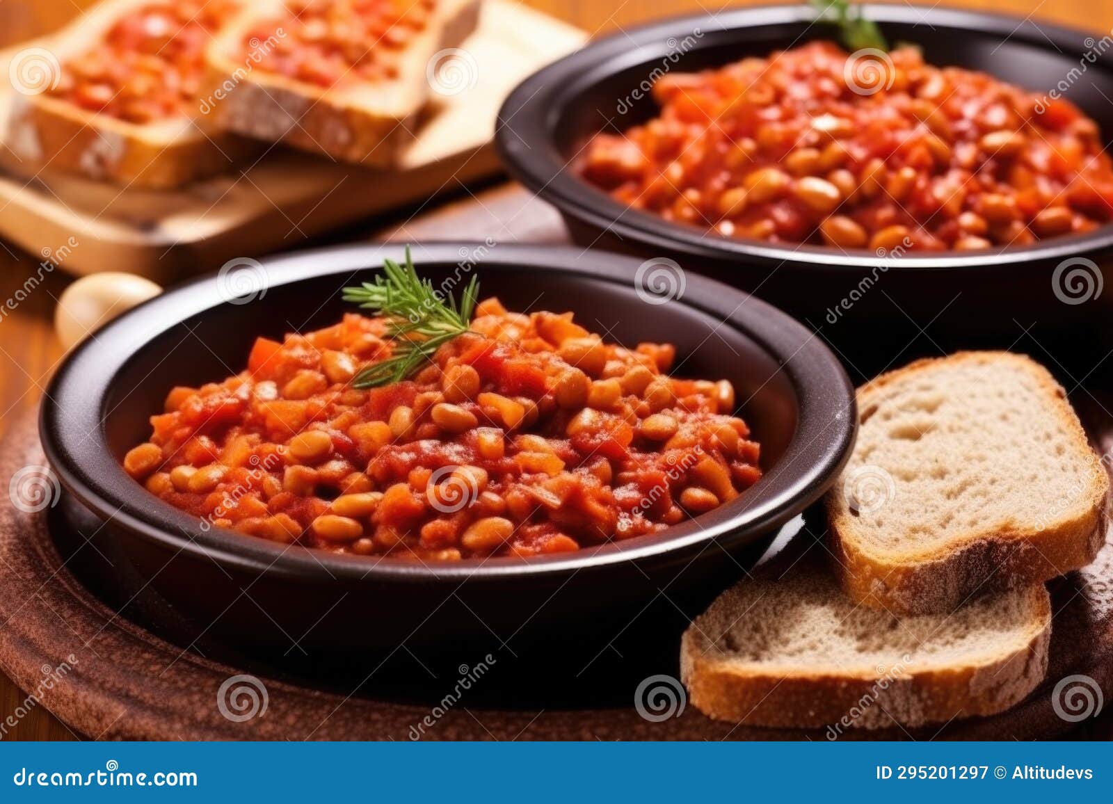 Bbq Baked Beans Spilling from a Wooden Spoon Stock Image - Image of ...