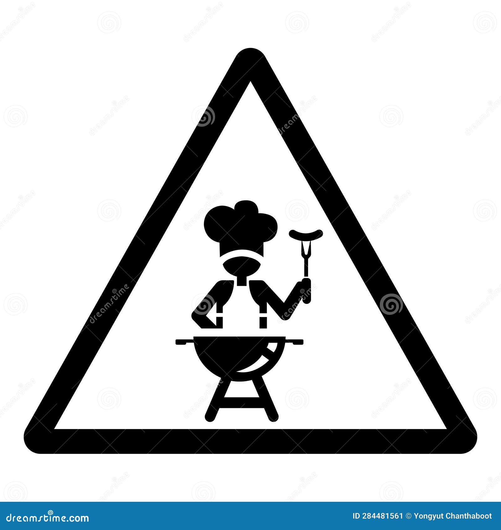 Bbq Barbeque Area Symbol Sign, Vector Illustration, Isolate on White ...