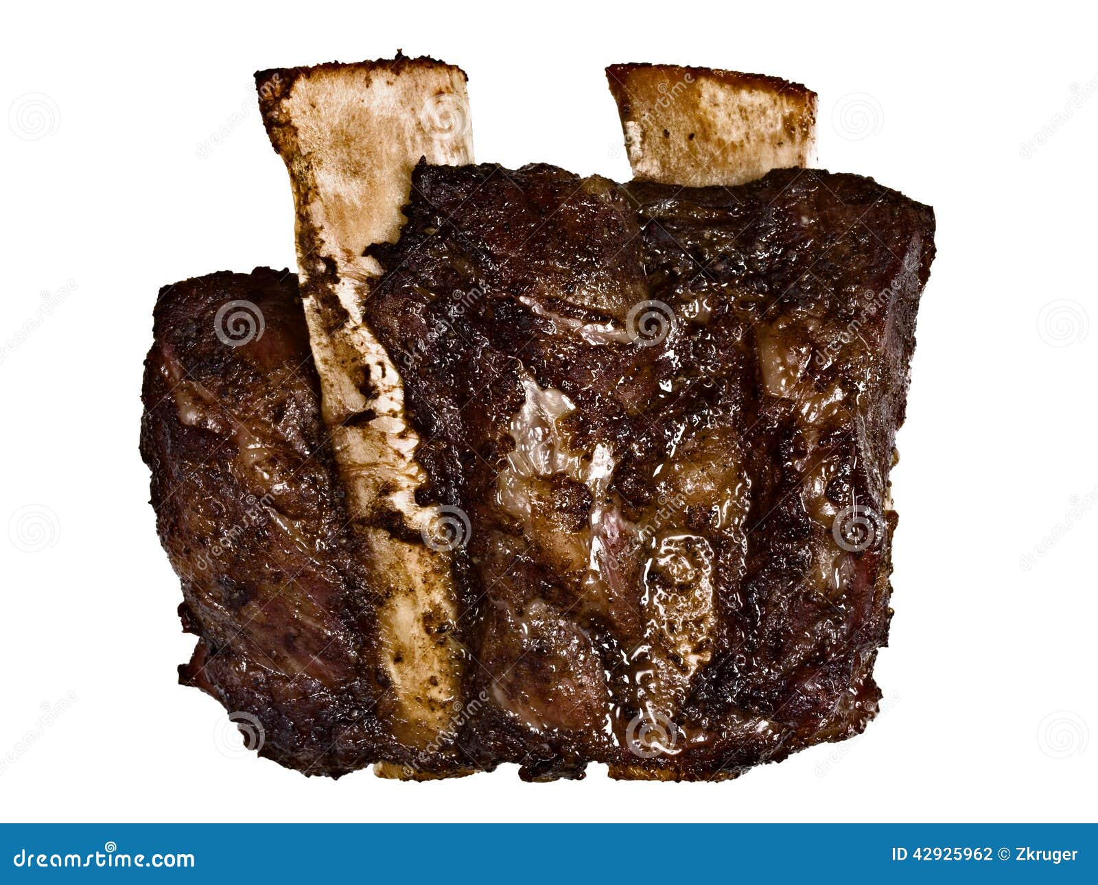 Bbq Beef Short Rib Isolated Stock Photo - Image of protein, juicy: 42925962