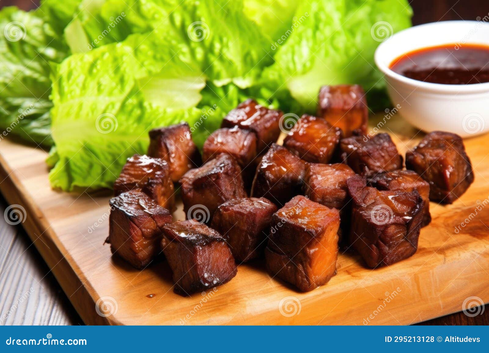 Bbq Burnt Ends Nestled in Fresh Lettuce Stock Photo - Image of ...