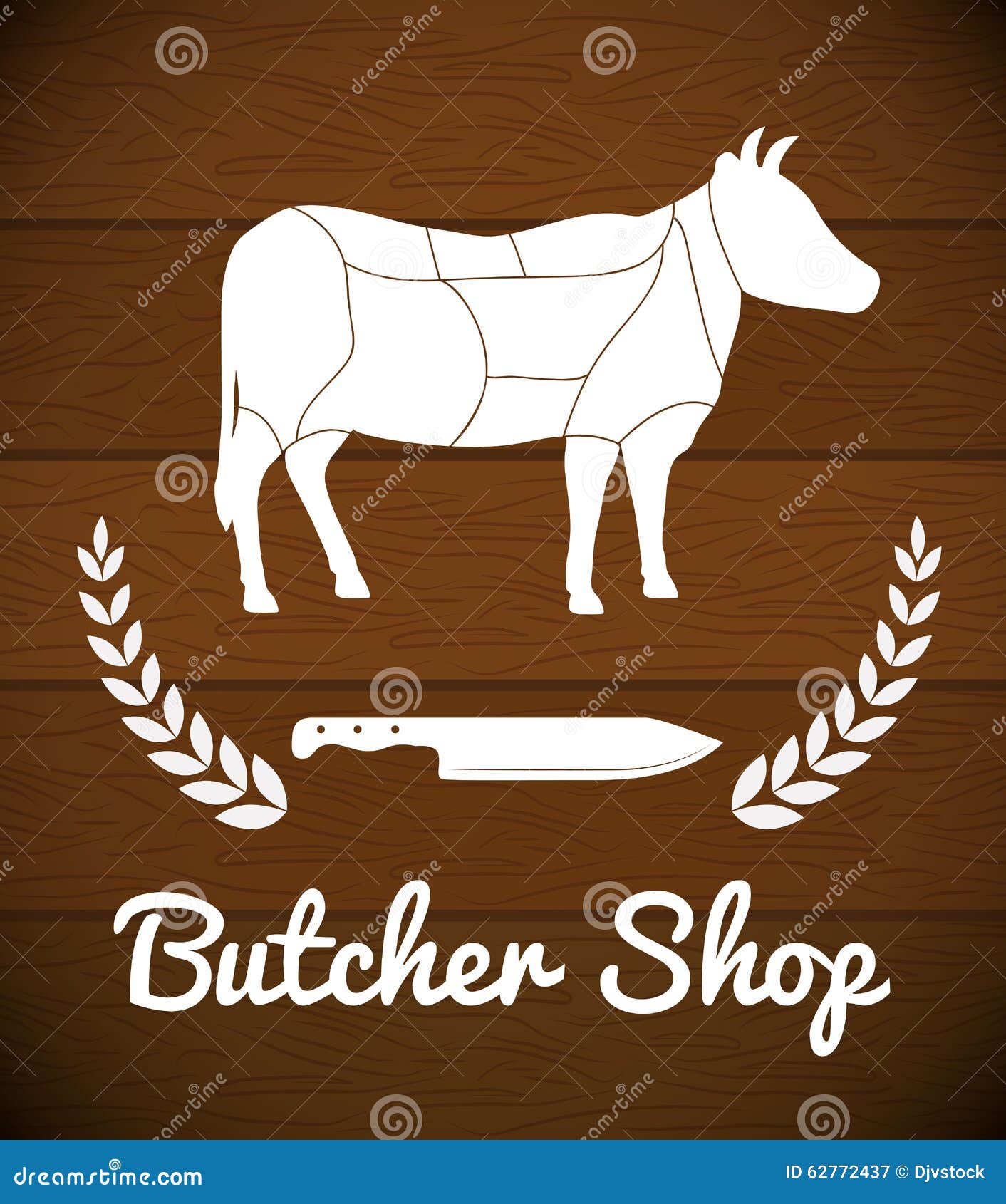 Bbq and butchery theme stock vector. Illustration of calorie - 62772437