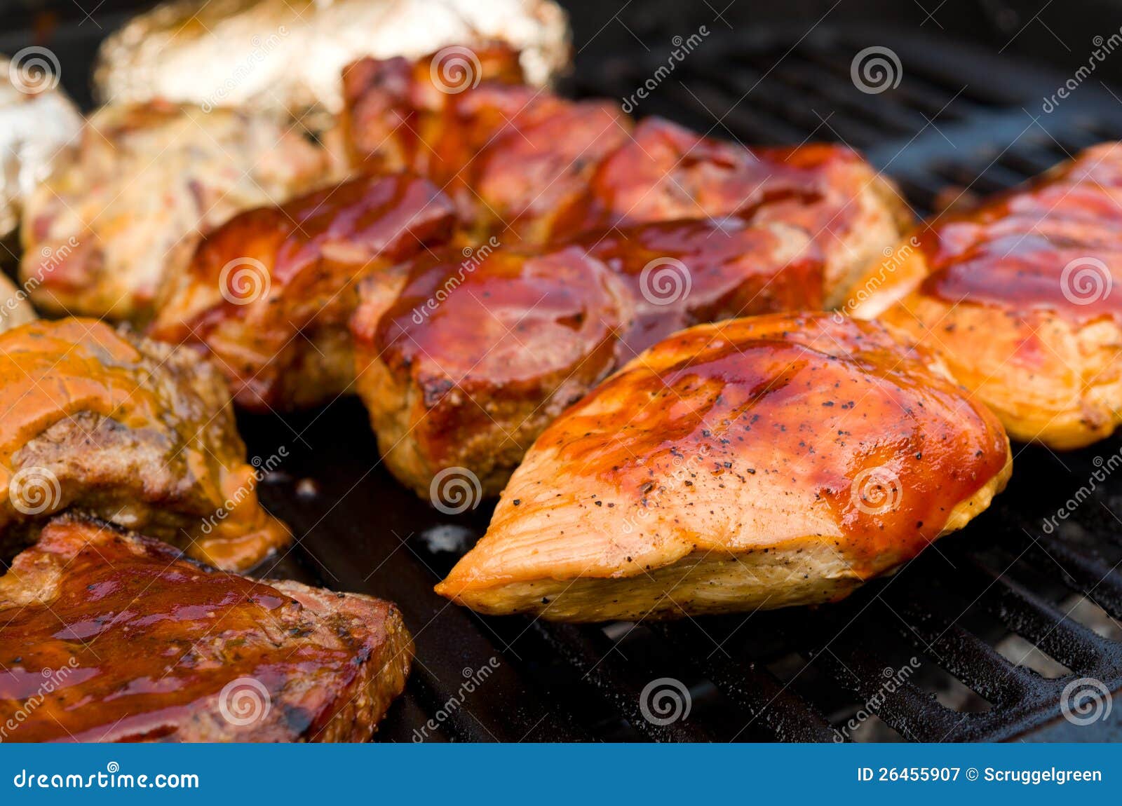 BBQ Chicken and Port stock image. Image of food, diet - 26455907