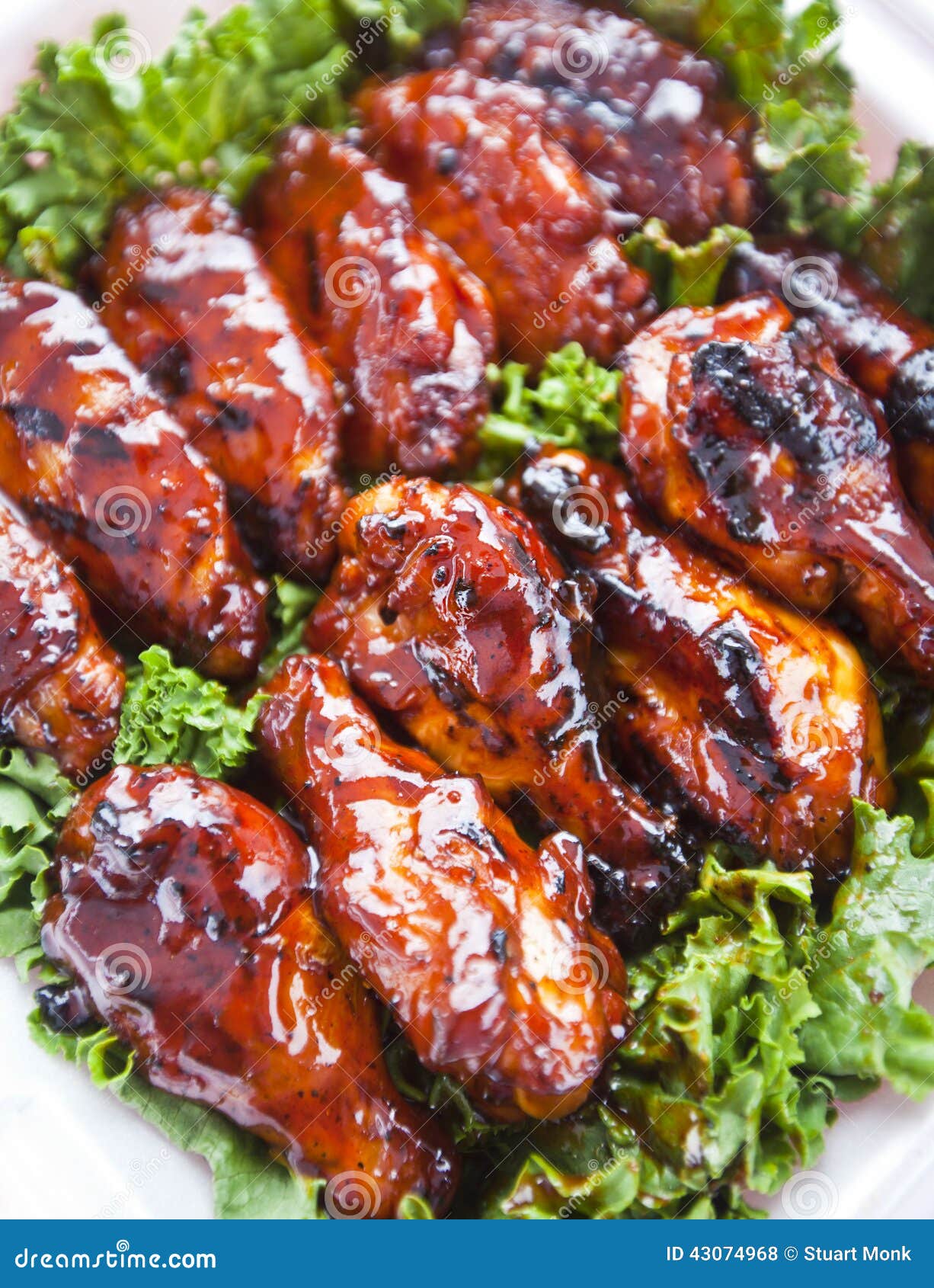 BBQ chicken wings stock photo. Image of saucy, outside - 43074968
