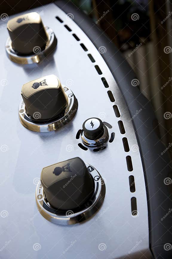 BBQ control knobs stock photo. Image of ignite, temperature - 13322962