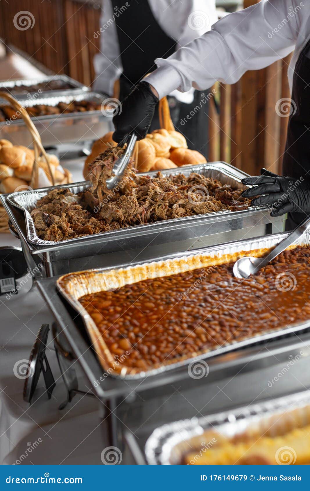 BBQ Dinner Buffet with Rolls Stock Image - Image of food, cheese: 176149679