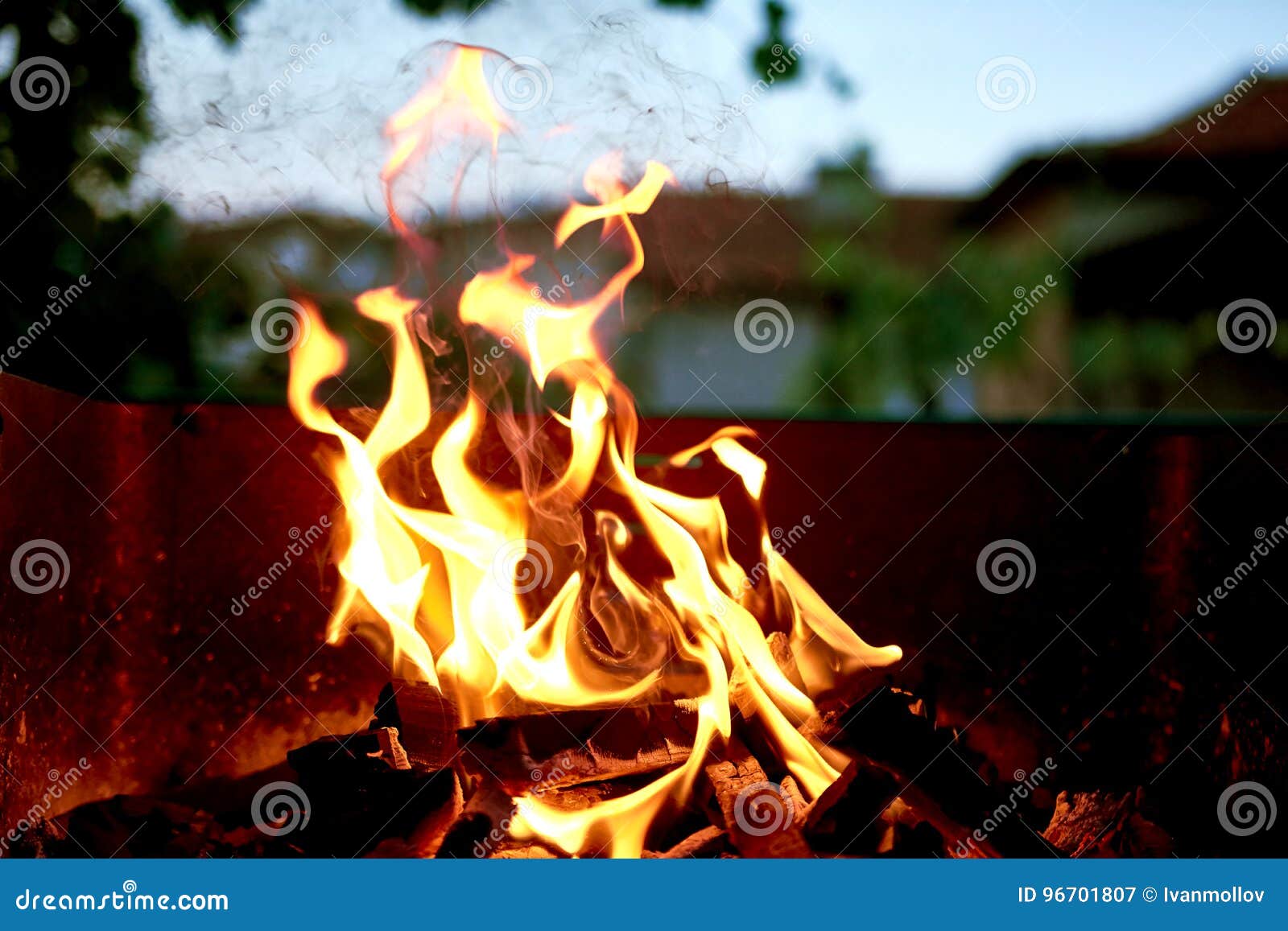 BBQ Fire Flames stock image. Image of light, empty, barbecue - 96701807
