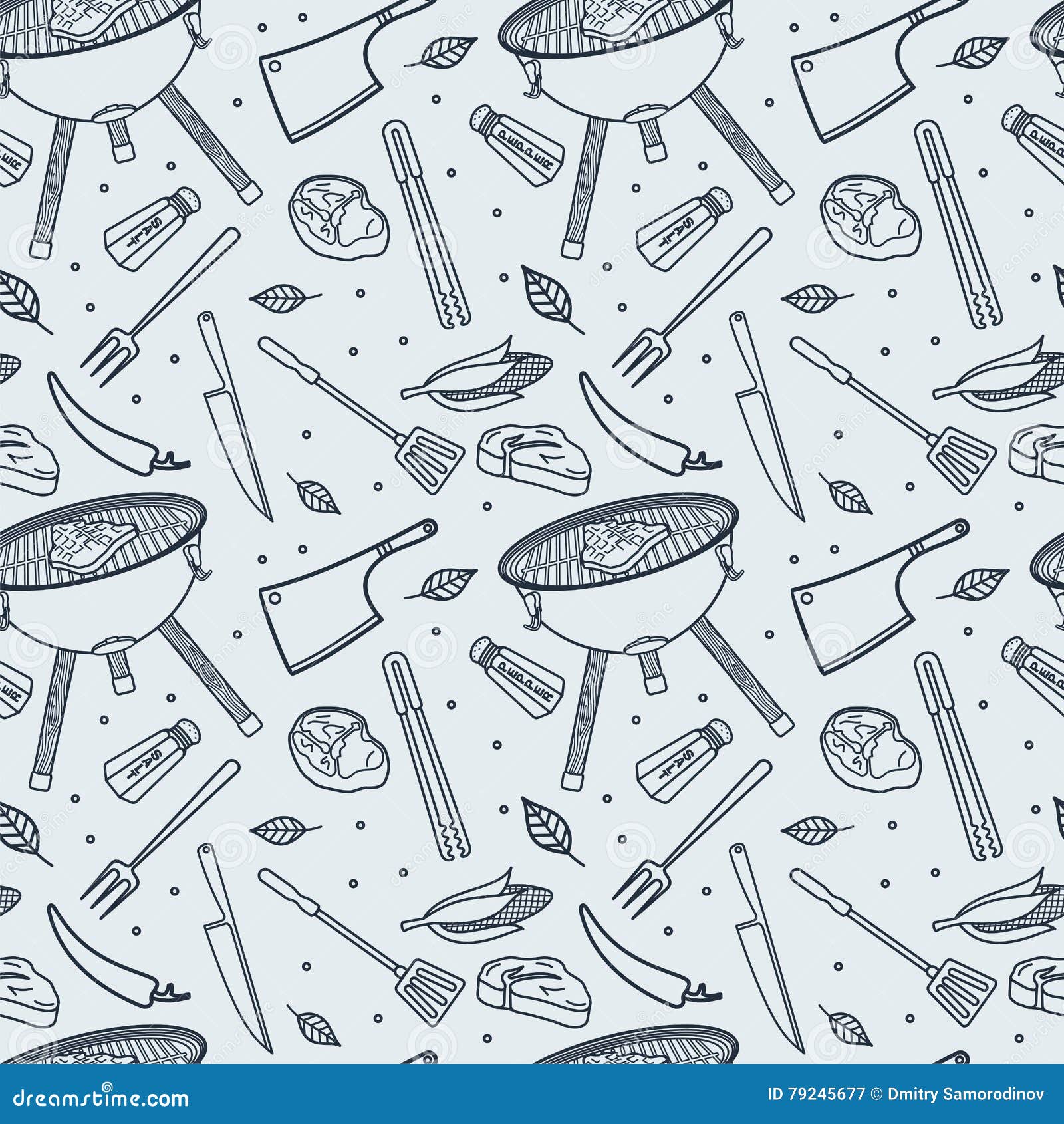 BBQ food seamless texture stock illustration. Illustration of chefs ...