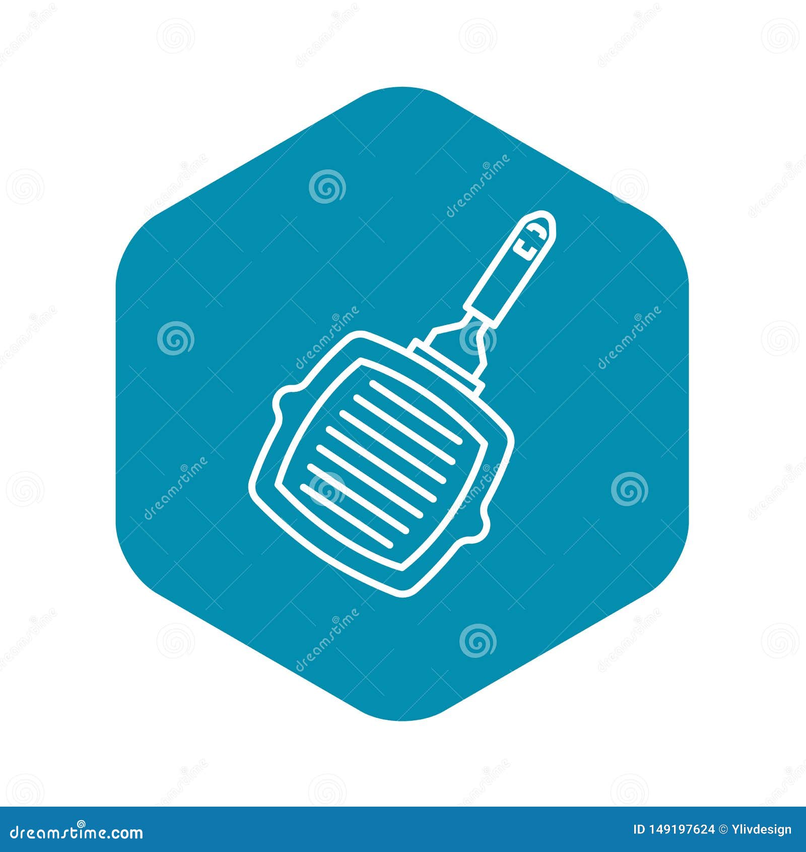 Bbq Griddle Icon, Outline Style Stock Vector - Illustration of heavy ...