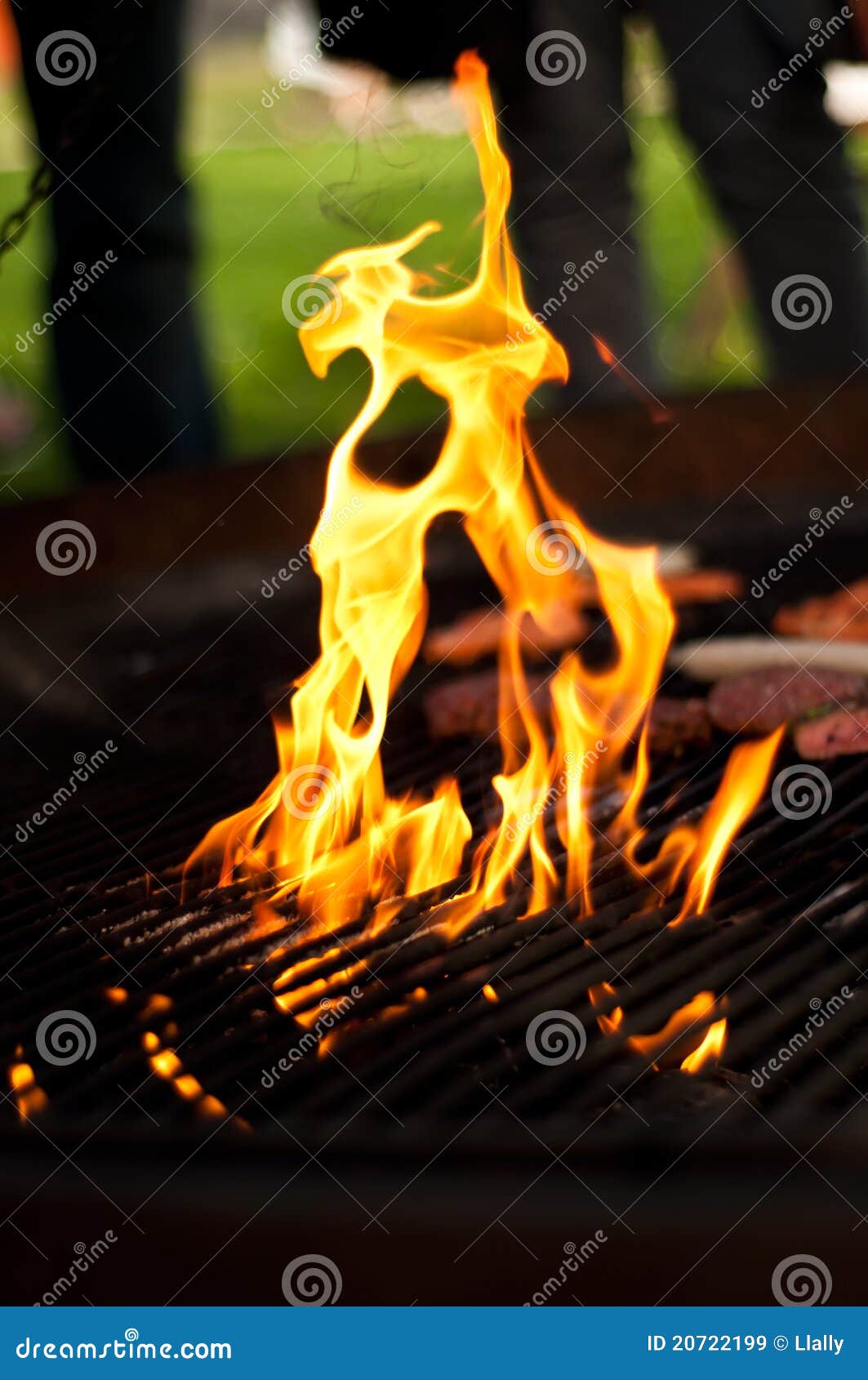 BBQ grill stock image. Image of flames, grill, grilling - 20722199