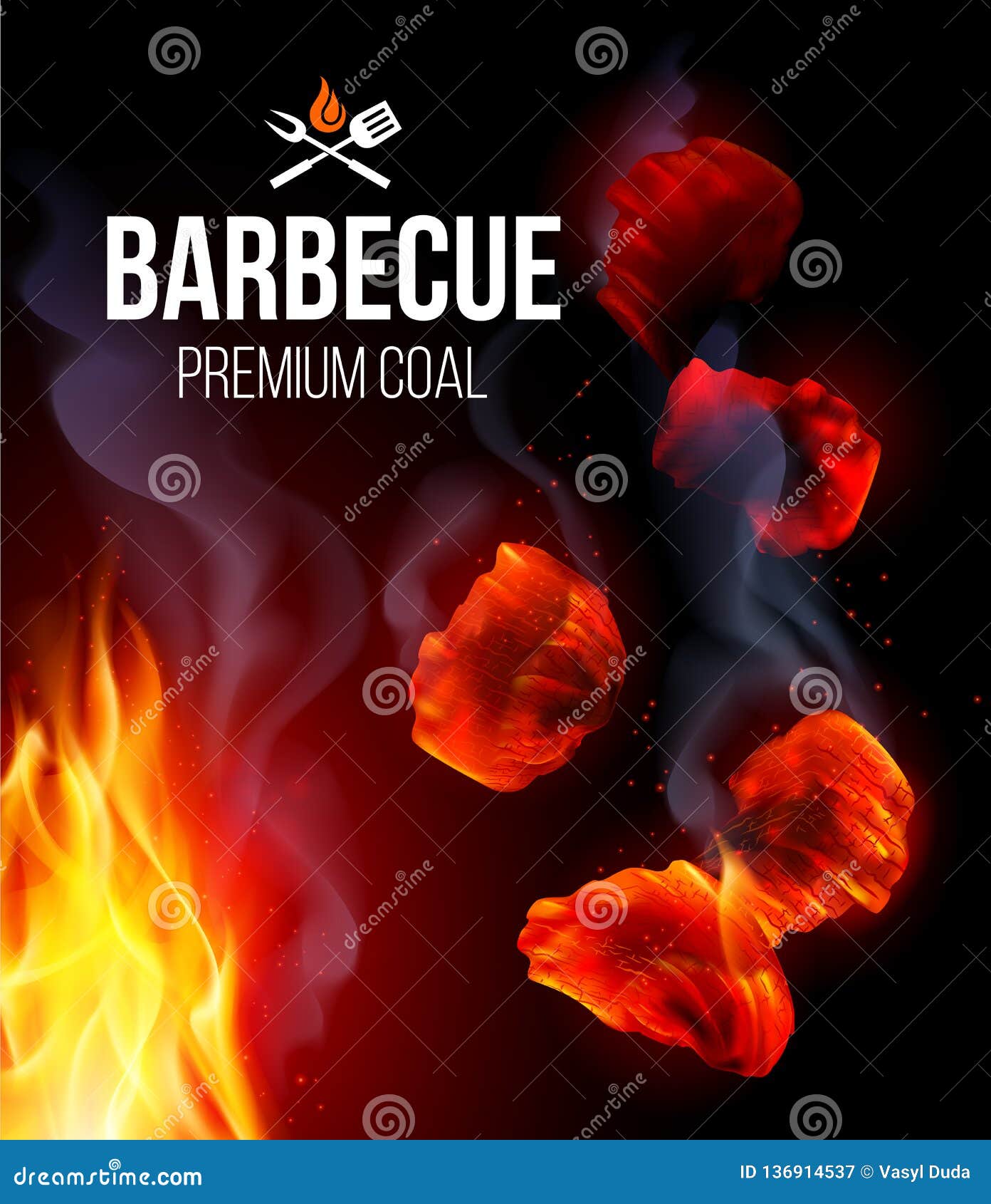 BBQ grill stock vector. Illustration of beautiful, glowing - 136914537