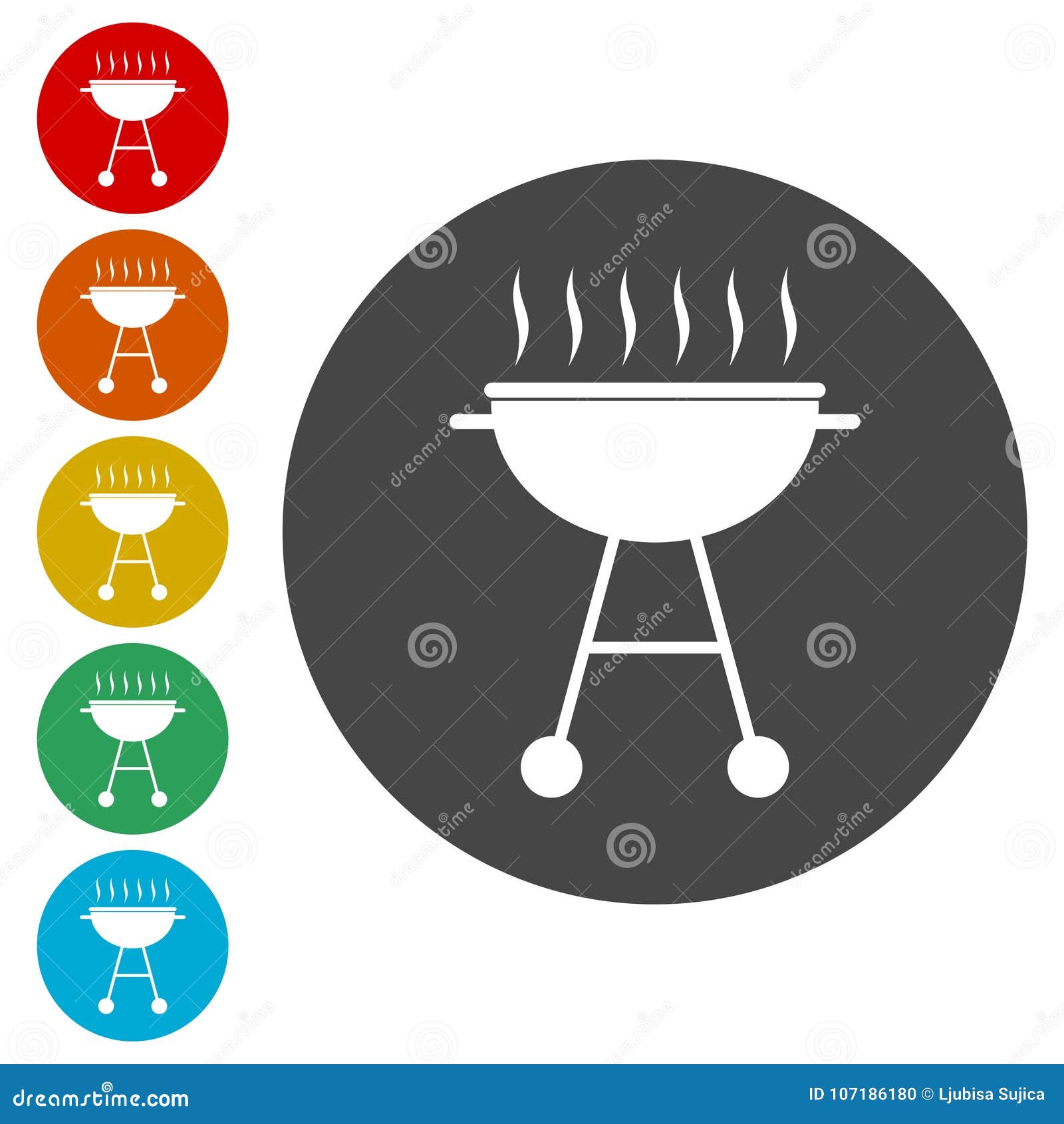 BBQ, Grill of Barbecuepictogram Vector Illustratie - Illustration of ...