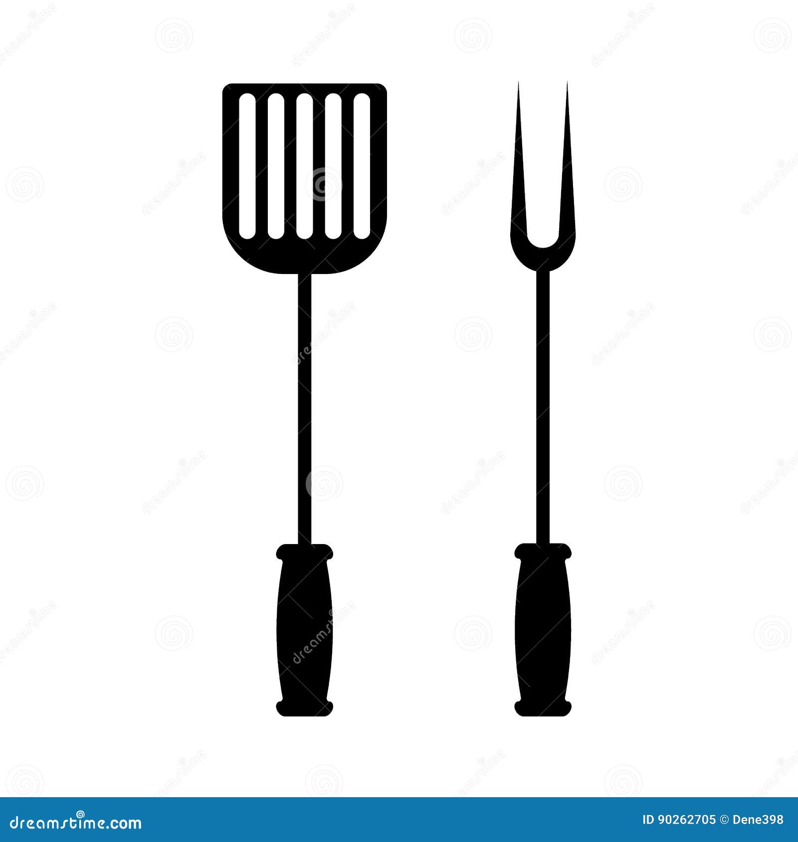 BBQ or grill tools icon stock vector. Illustration of logo - 90262705