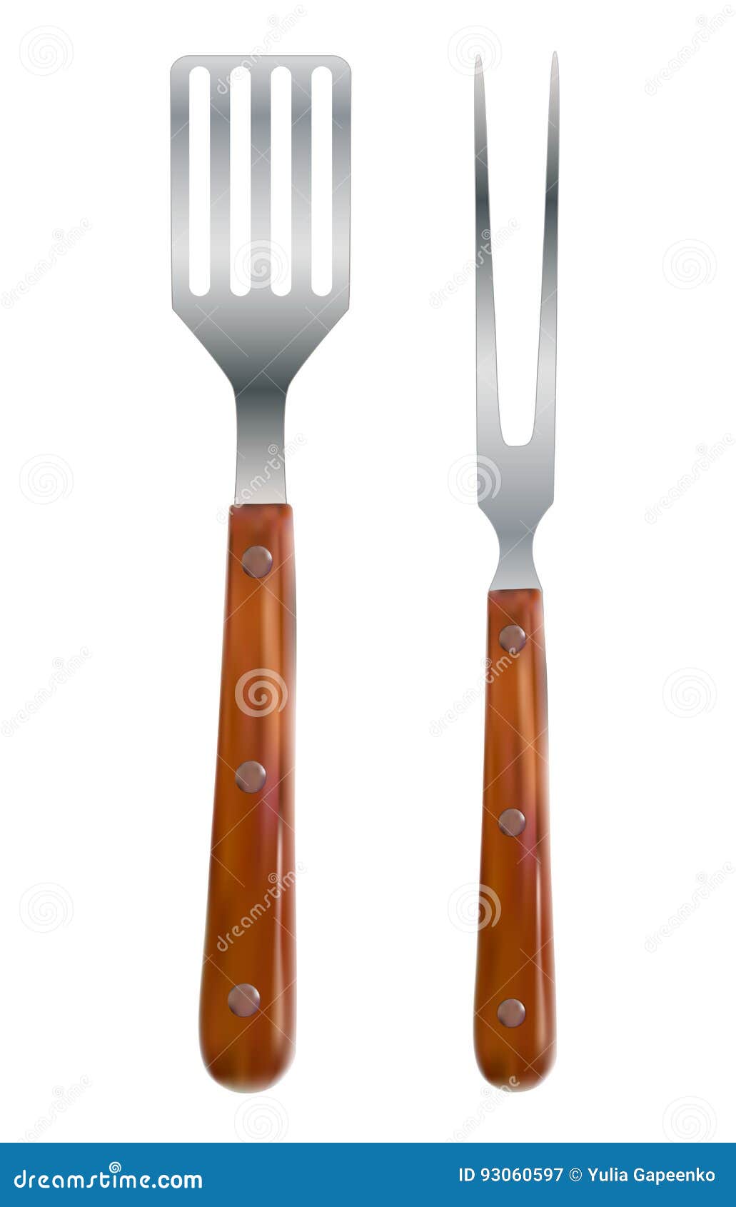 BBQ and Grill Tools. Vector Illustration Stock Vector - Illustration of ...