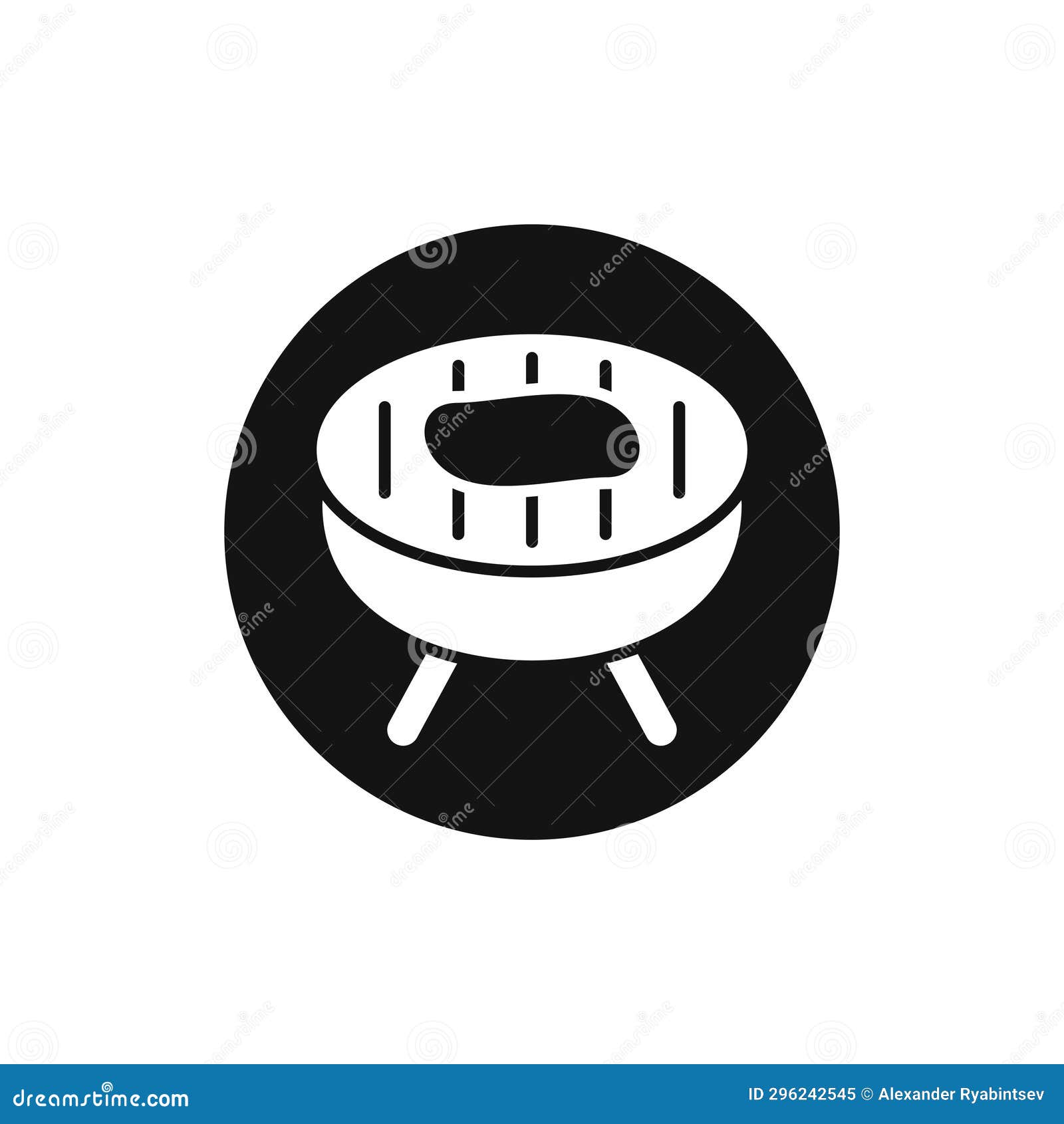 BBQ grill vector icon stock illustration. Illustration of flat - 296242545