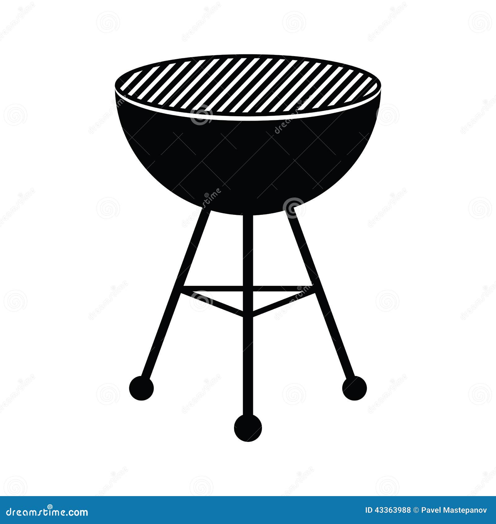 BBQ Grill stock vector. Illustration of black, garden - 43363988