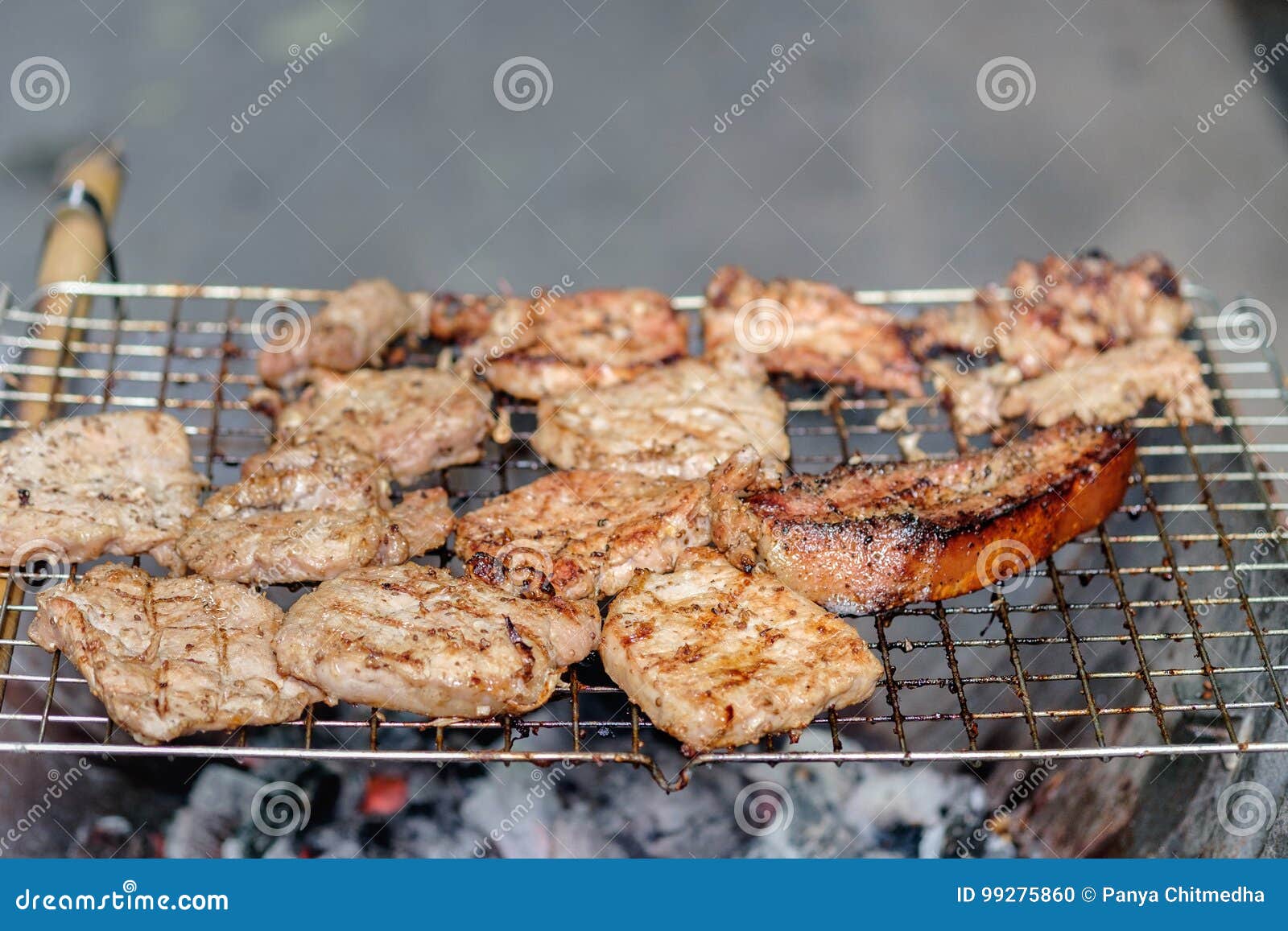 BBQ grilled pork stock photo. Image of grilled, meat - 99275860