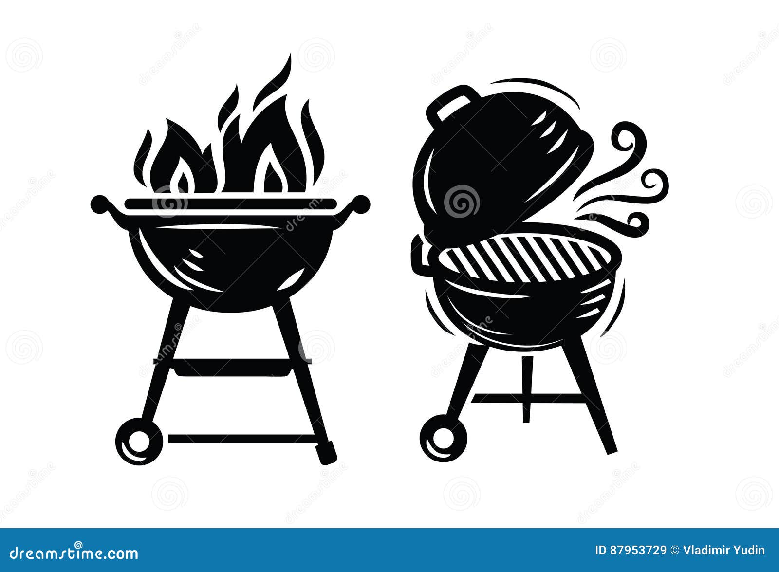 BBQ Grillpictogrammen vector illustratie. Illustration of illustratie ...